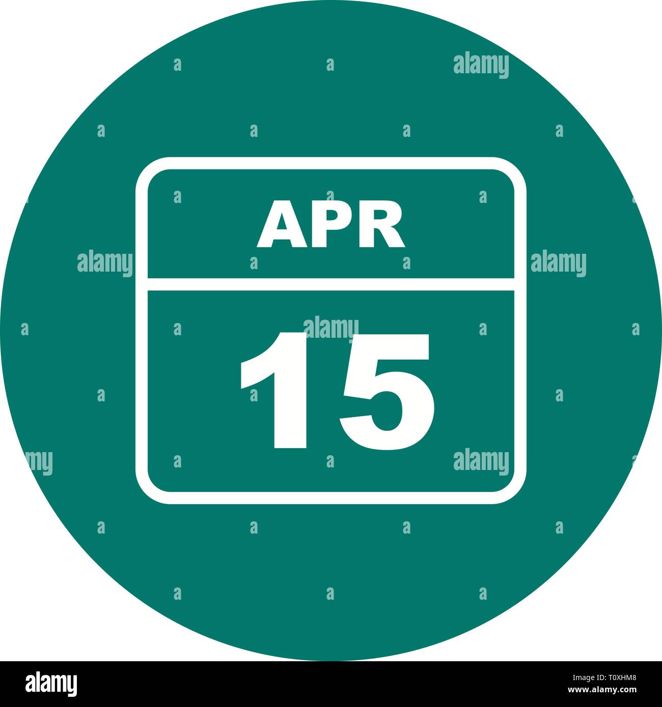 April 15th Date on a Single Day Calendar Stock Photo - Alamy