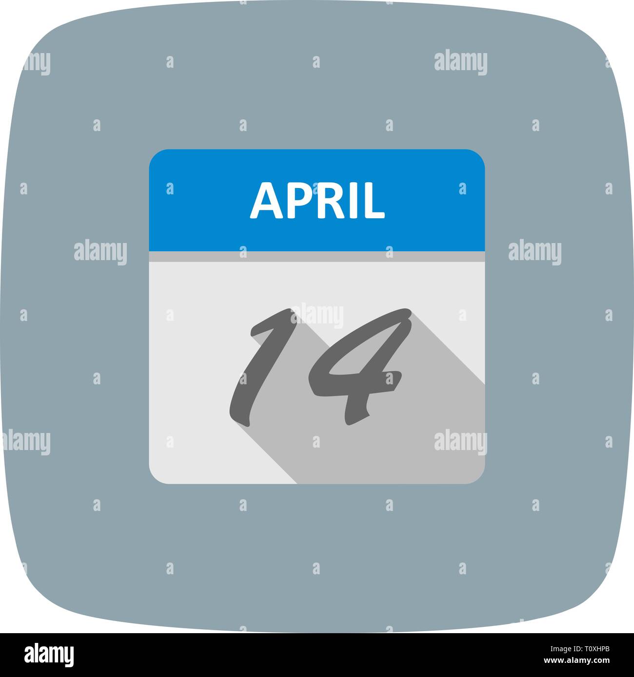 April 14th Date on a Single Day Calendar Stock Photo - Alamy