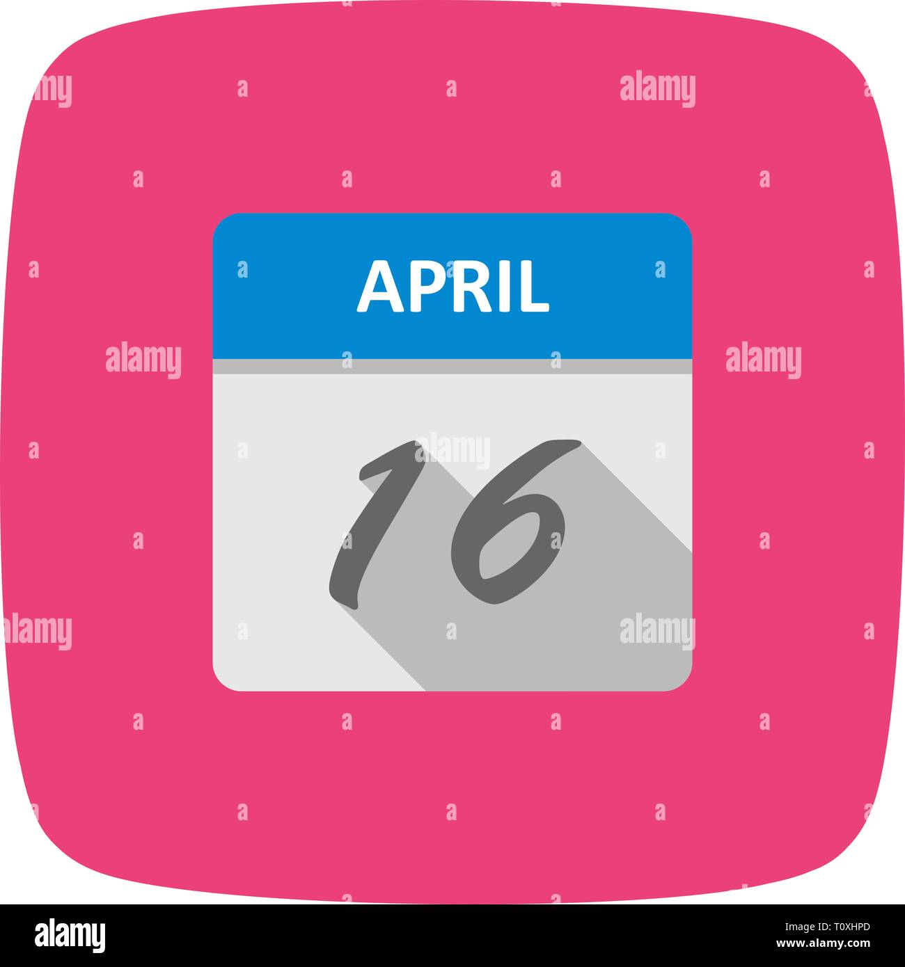 April 16th Date on a Single Day Calendar Stock Photo - Alamy