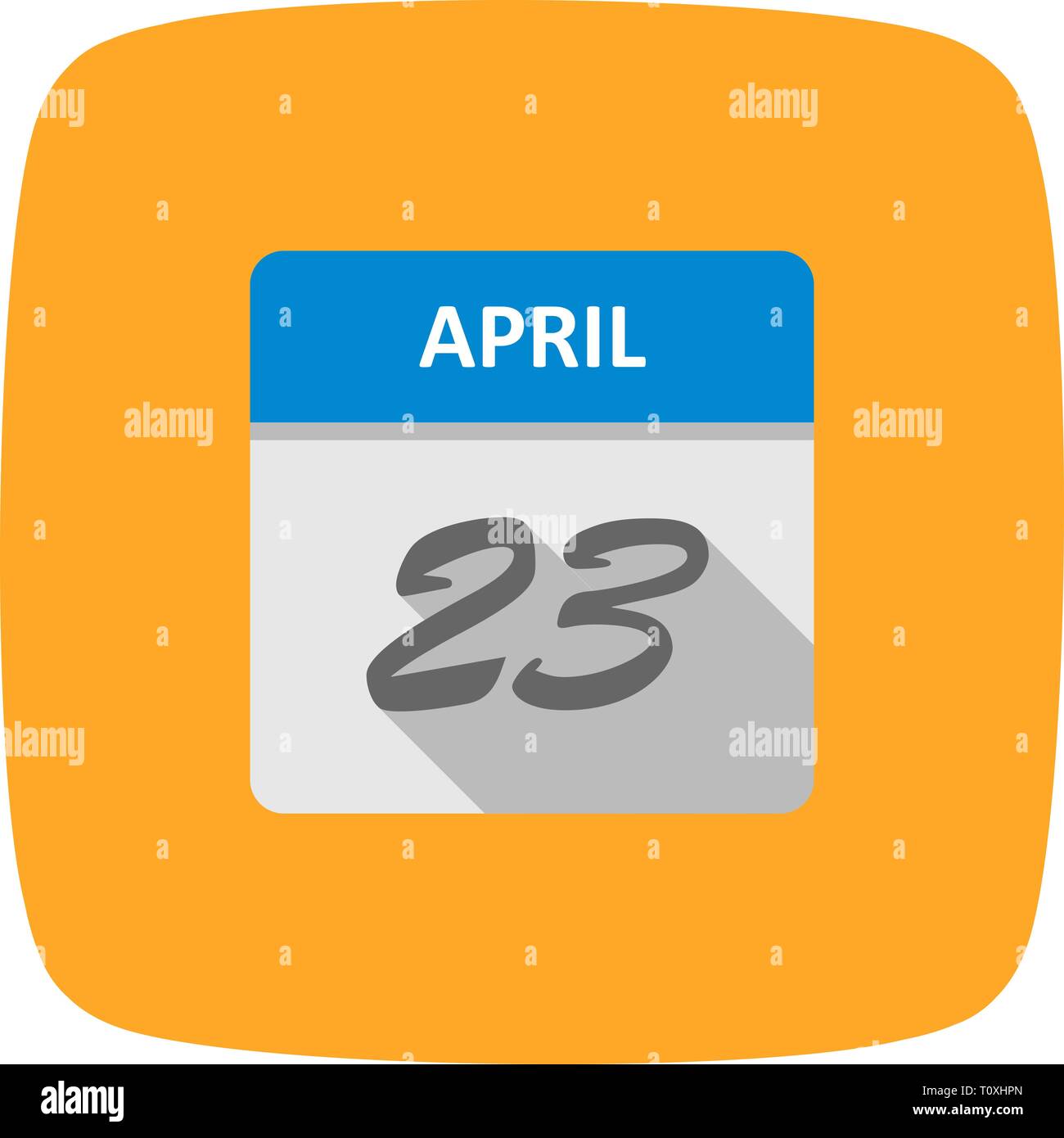 April 23rd Date on a Single Day Calendar Stock Photo - Alamy