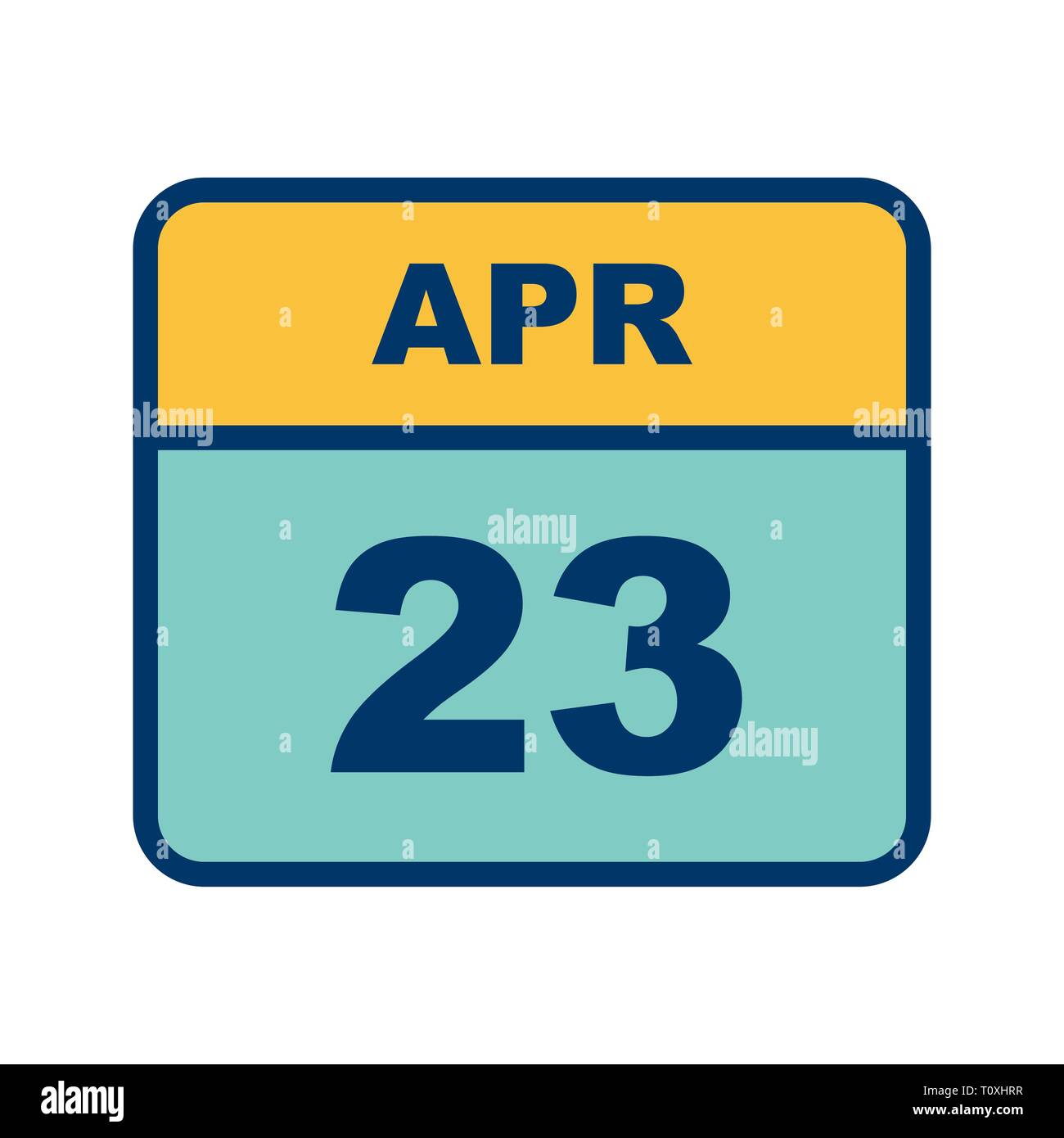 April 23rd Date on a Single Day Calendar Stock Photo - Alamy