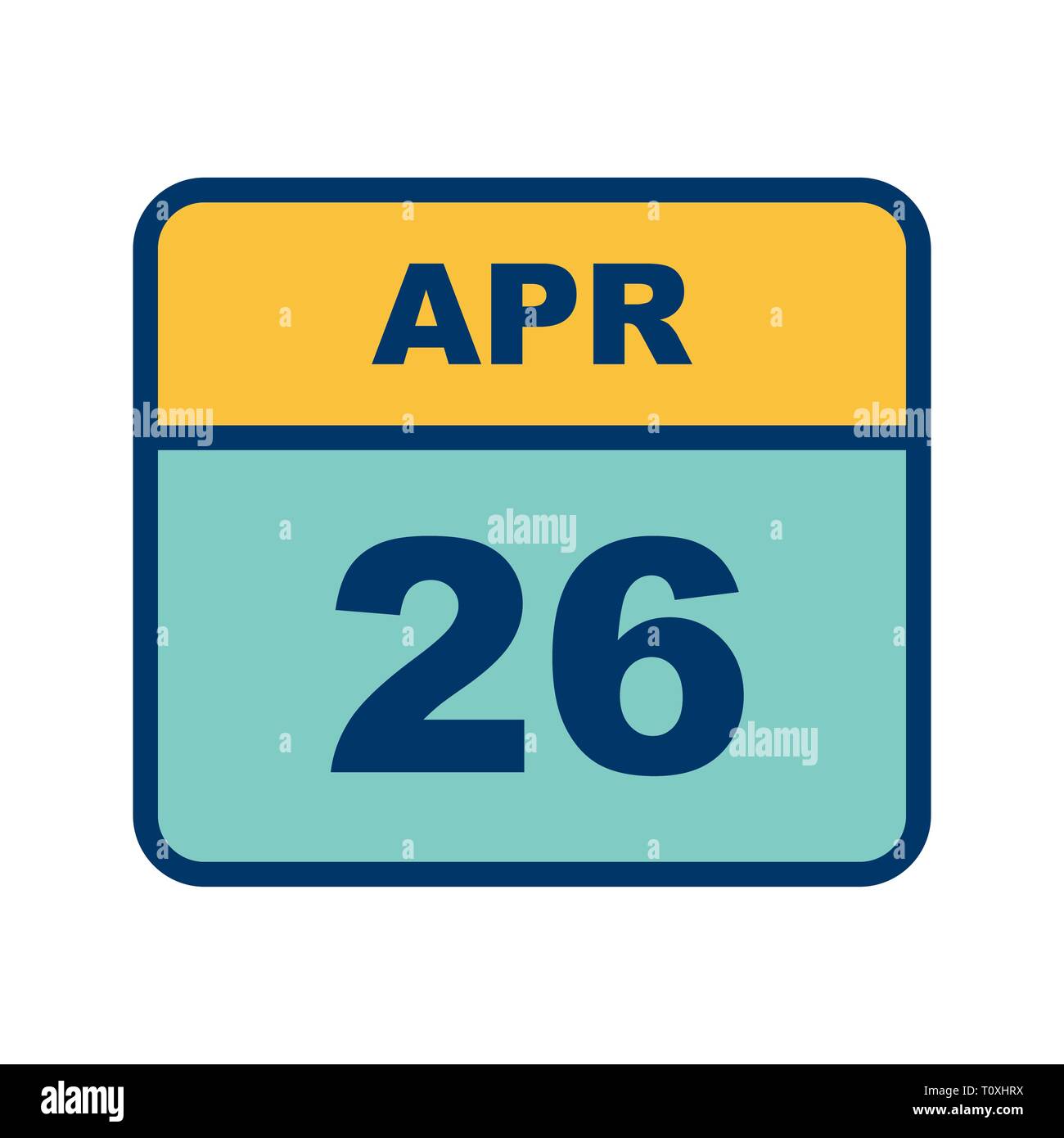 April 26th Date on a Single Day Calendar Stock Photo - Alamy