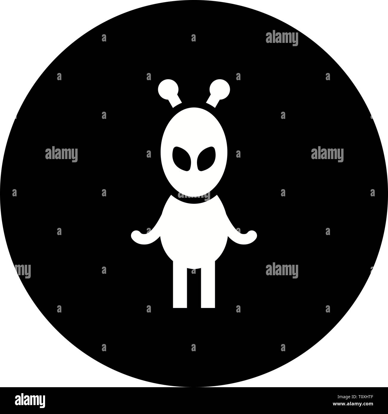 Illustration Alien Icon Stock Photo - Alamy
