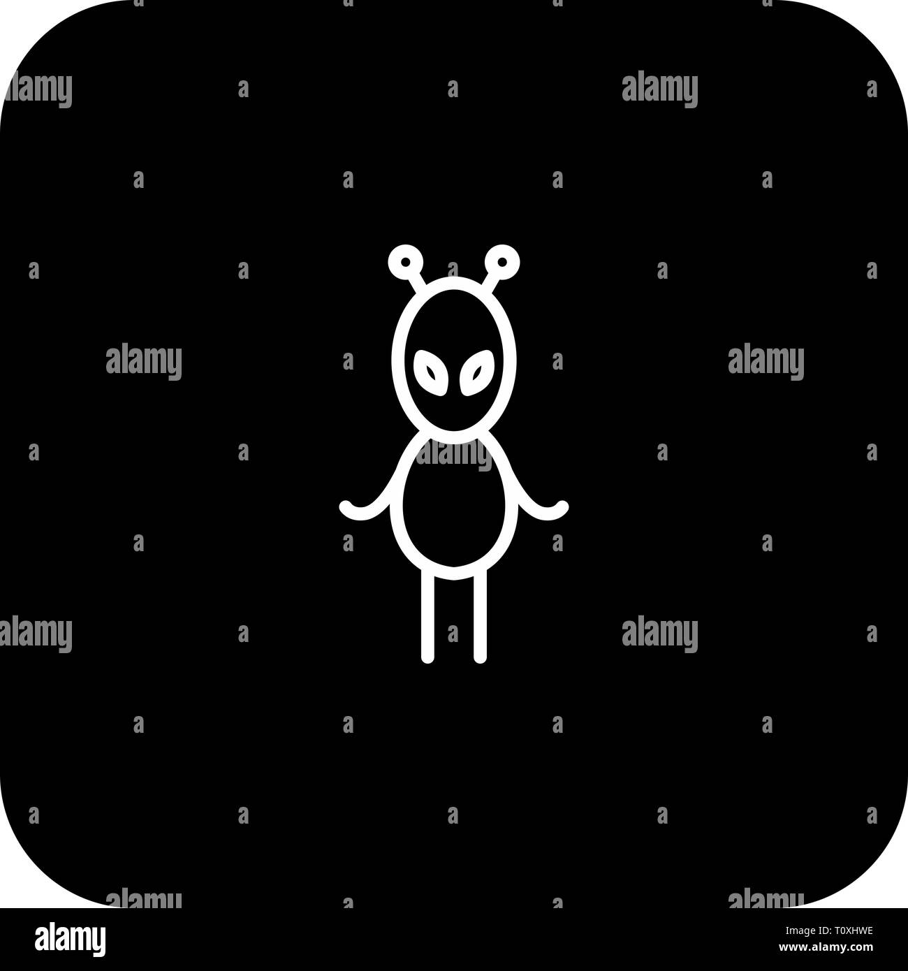 Illustration Alien Icon Stock Photo - Alamy