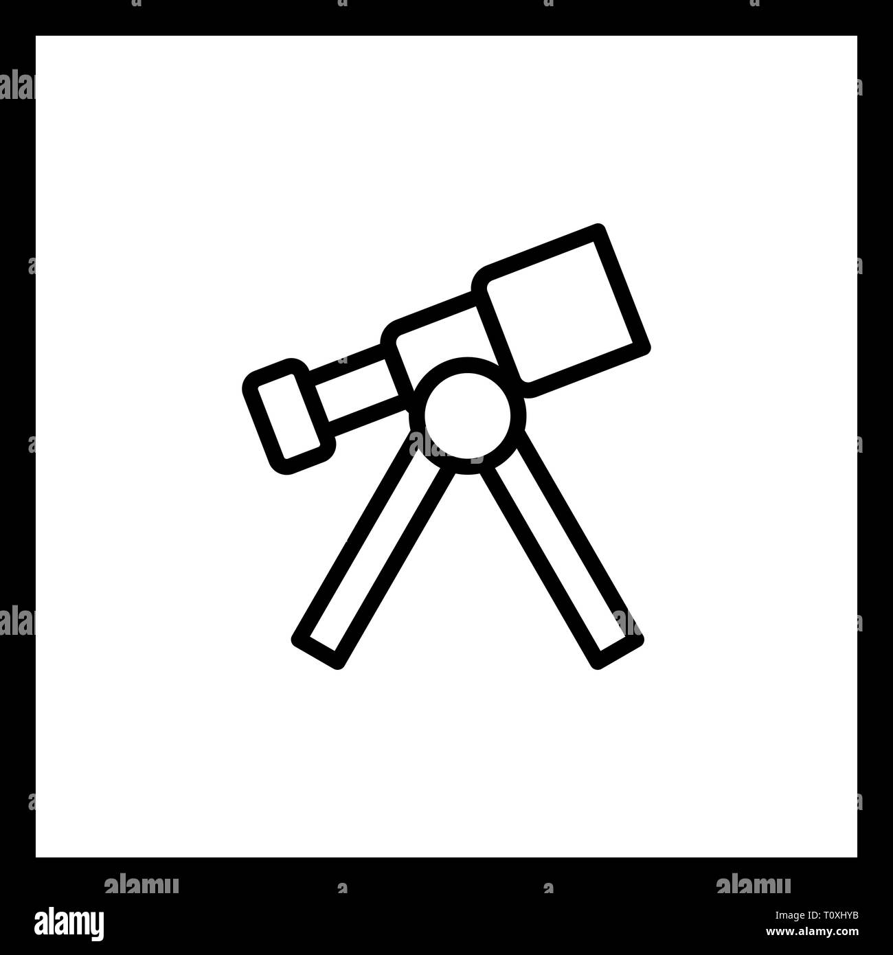 Illustration Telescope Icon Stock Photo - Alamy