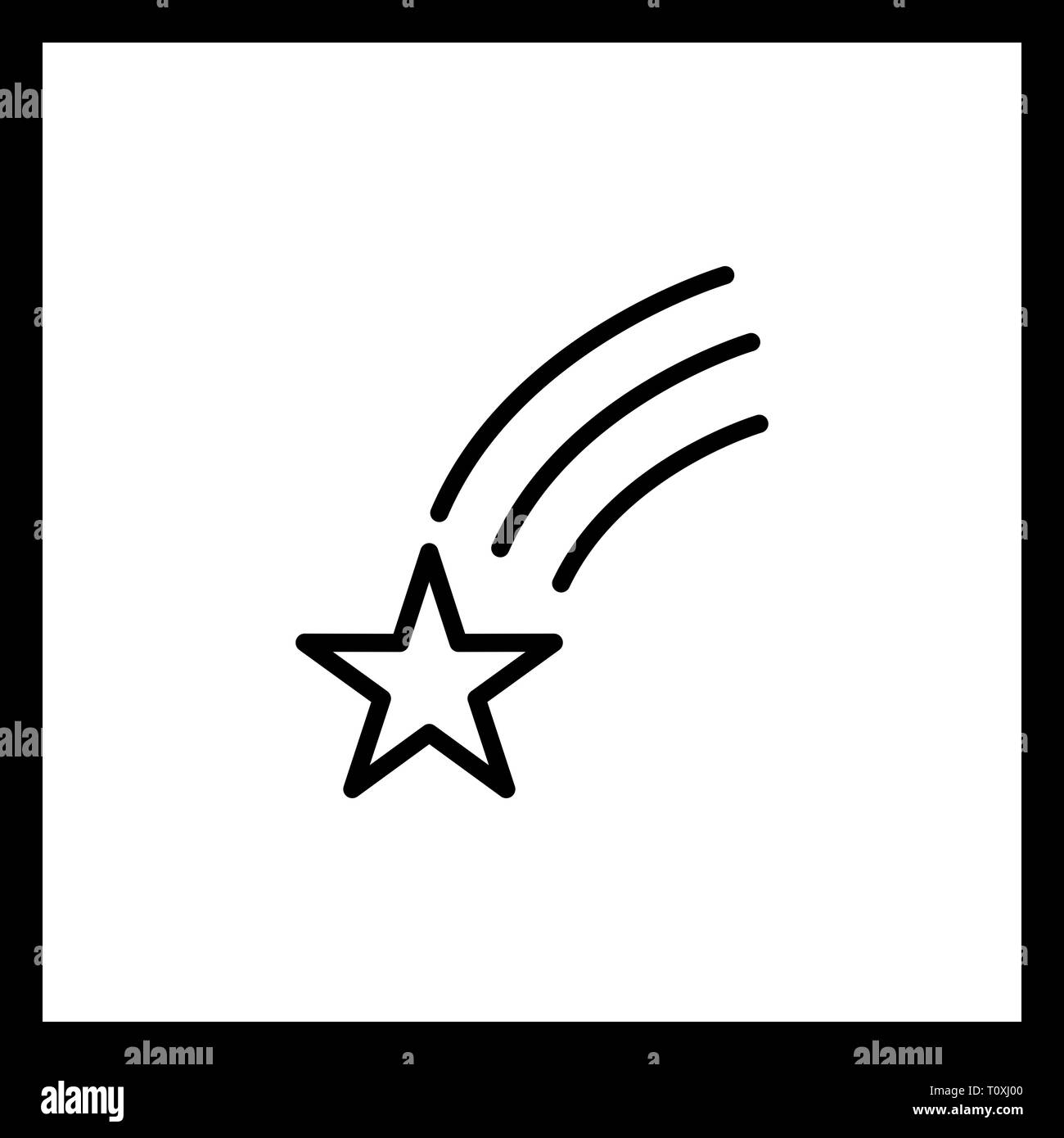 Illustration Falling Star Icon Stock Photo - Alamy