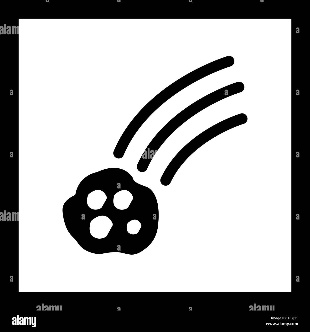 Illustration Falling Meteorite Icon Stock Photo - Alamy