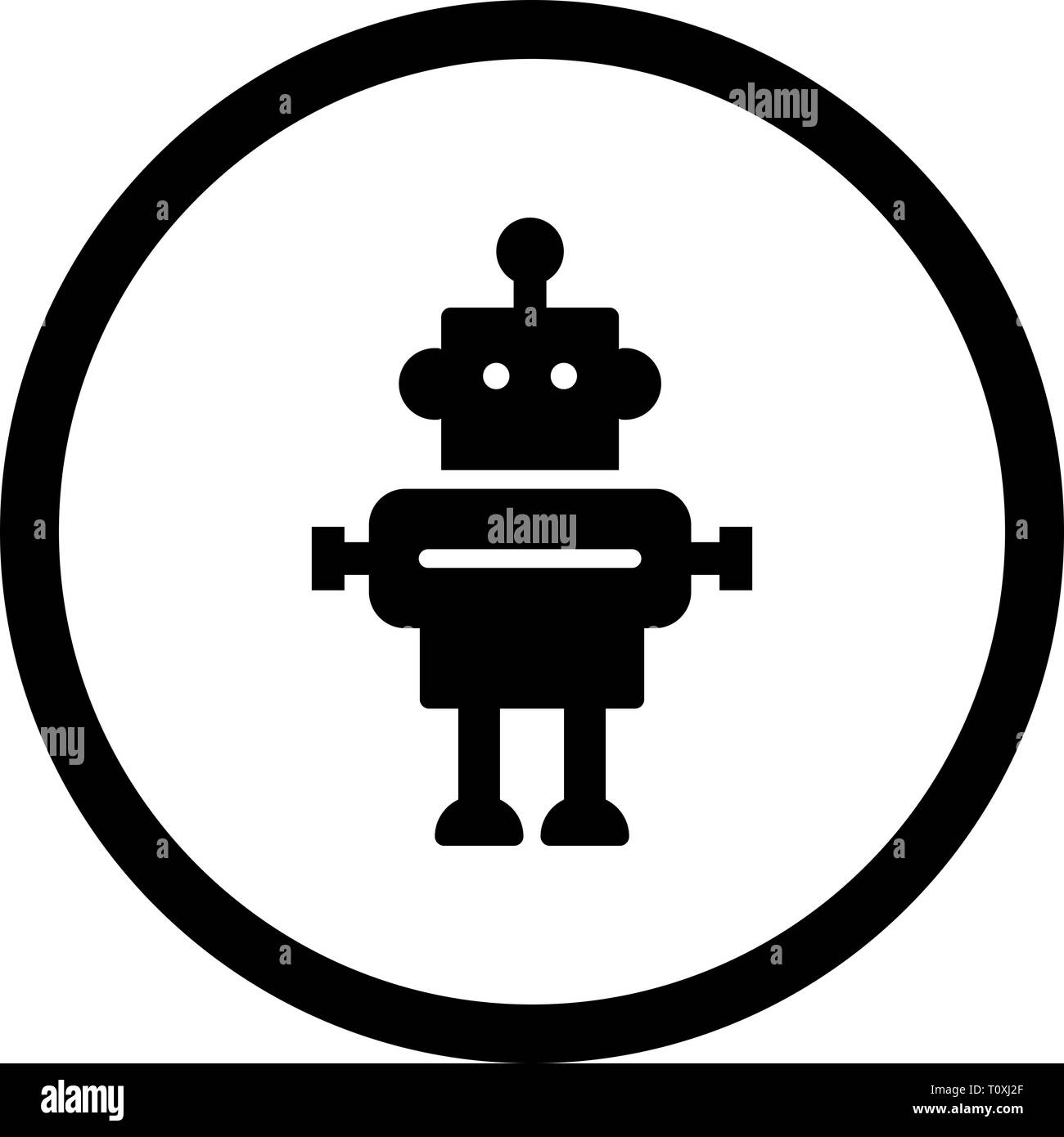 Illustration Robot Icon Stock Photo - Alamy