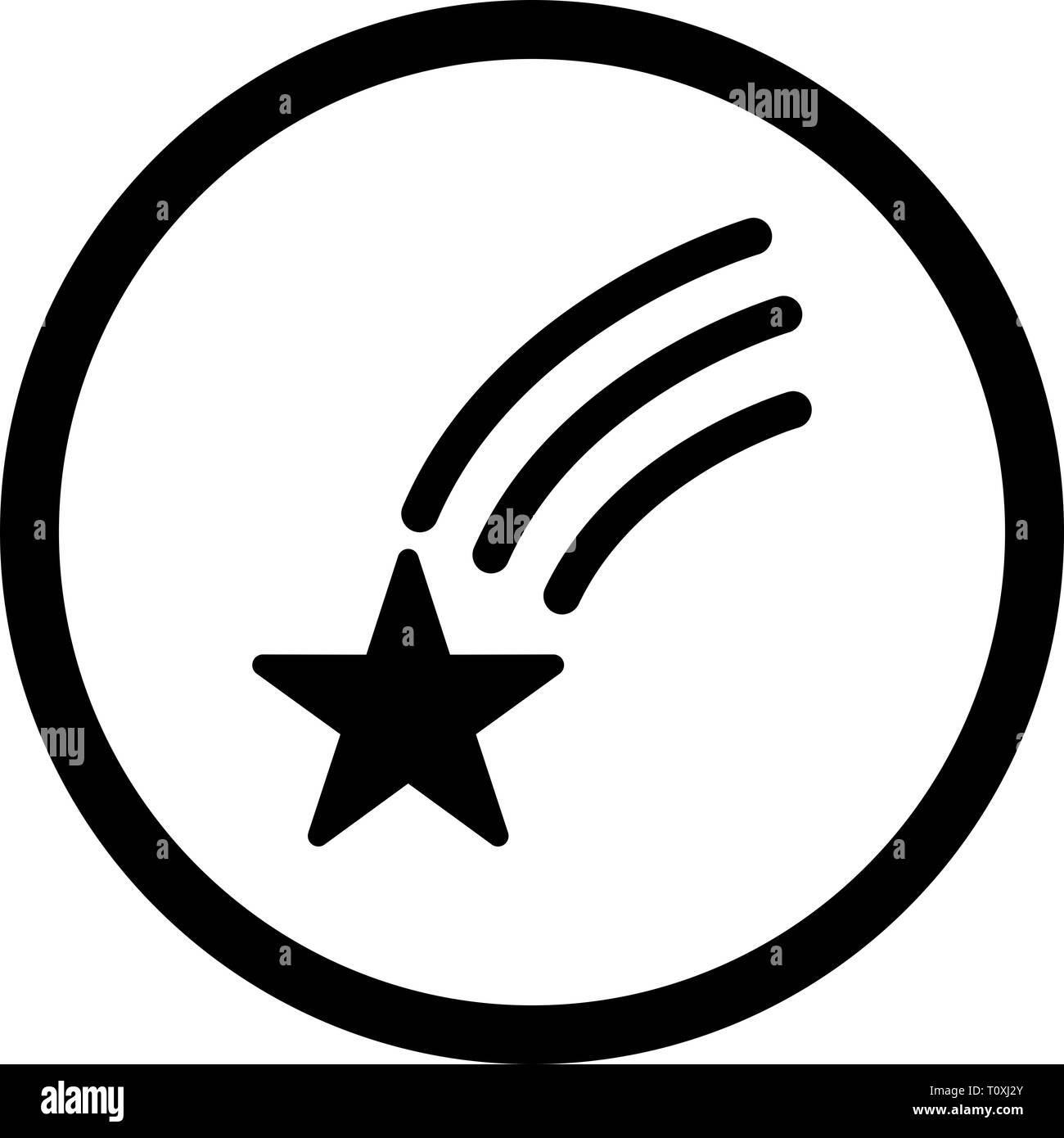 Illustration Falling Star Icon Stock Photo - Alamy