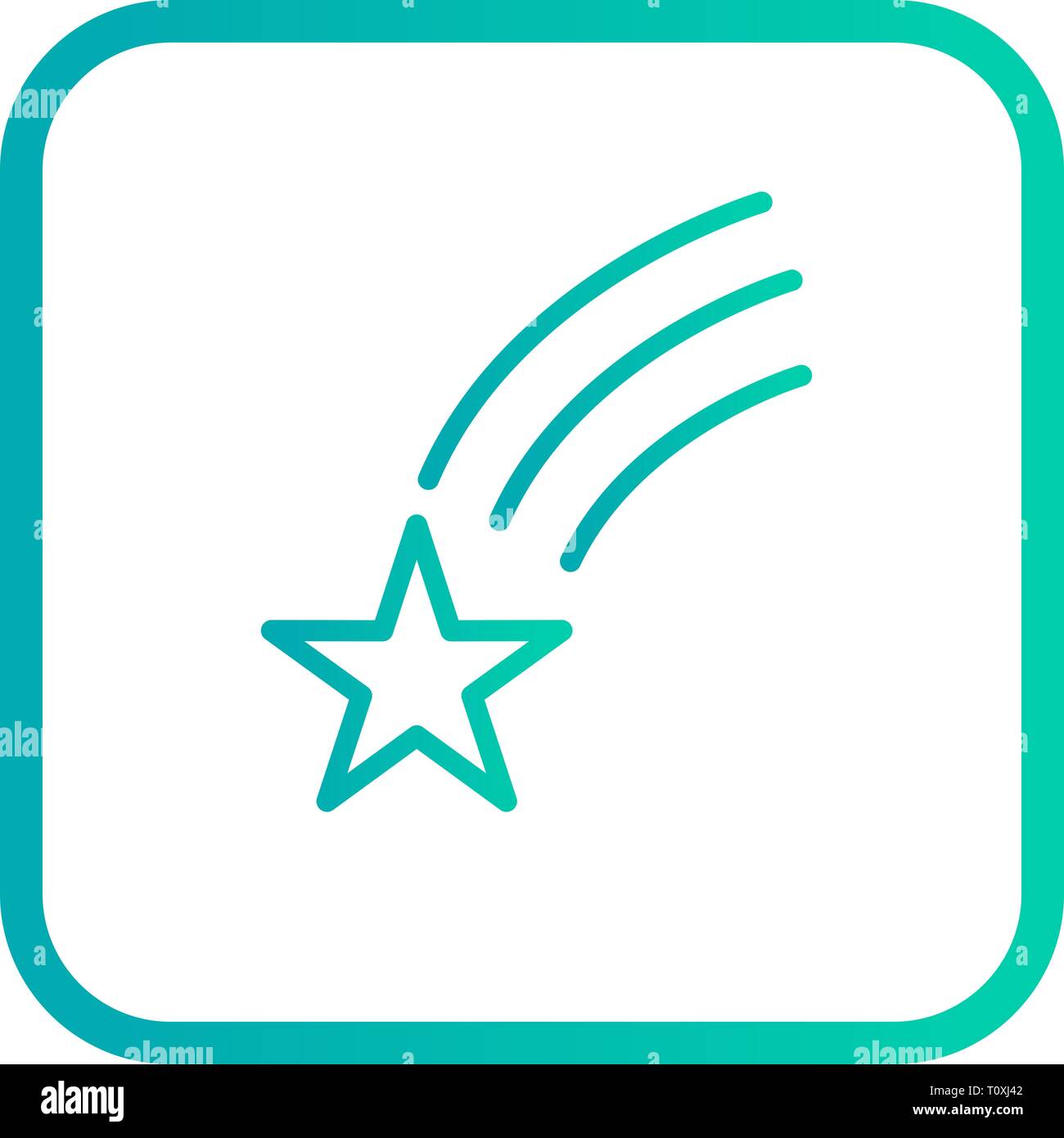 Illustration Falling Star Icon Stock Photo - Alamy