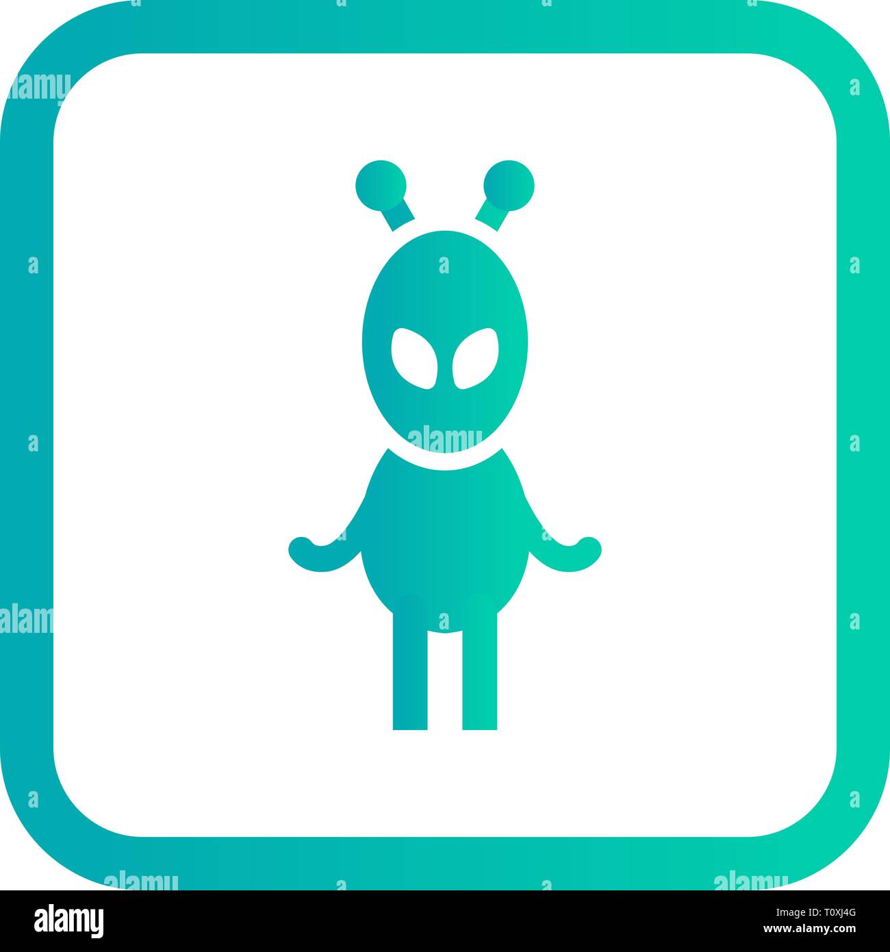 Illustration Alien Icon Stock Photo - Alamy