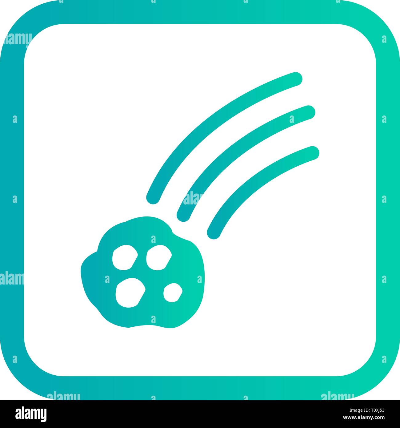 Illustration Falling Meteorite Icon Stock Photo - Alamy