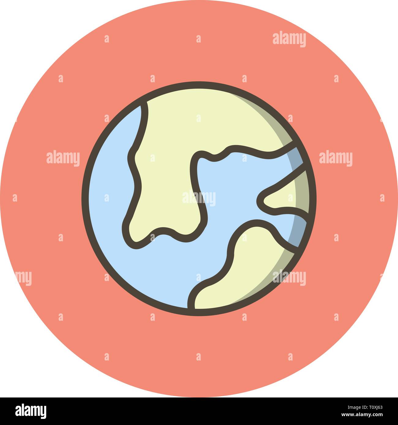 Illustration Earth Icon Stock Photo - Alamy
