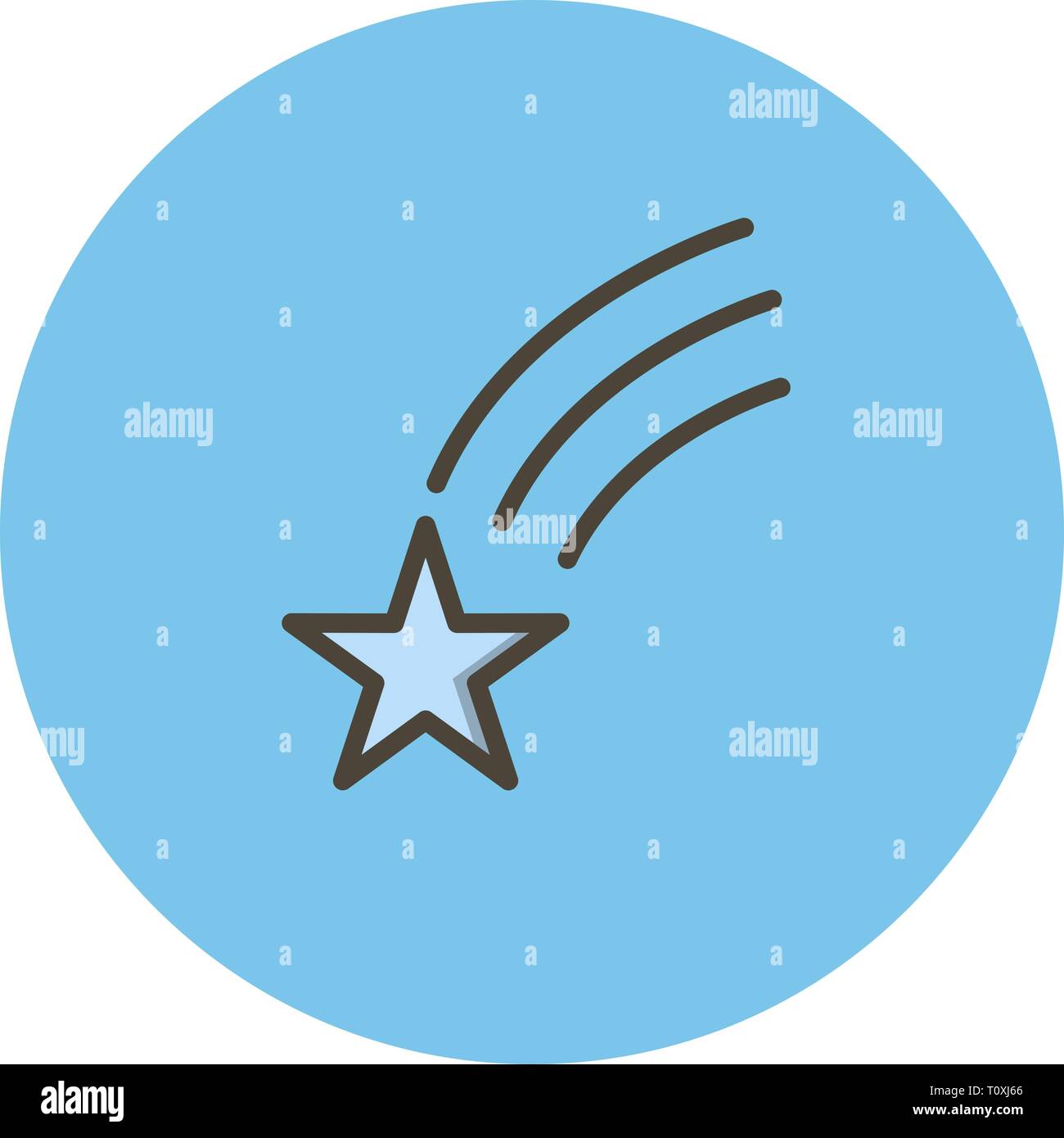 Illustration Falling Star Icon Stock Photo - Alamy