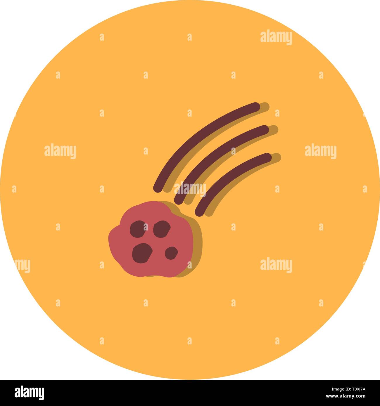 Illustration Falling Meteorite Icon Stock Photo - Alamy