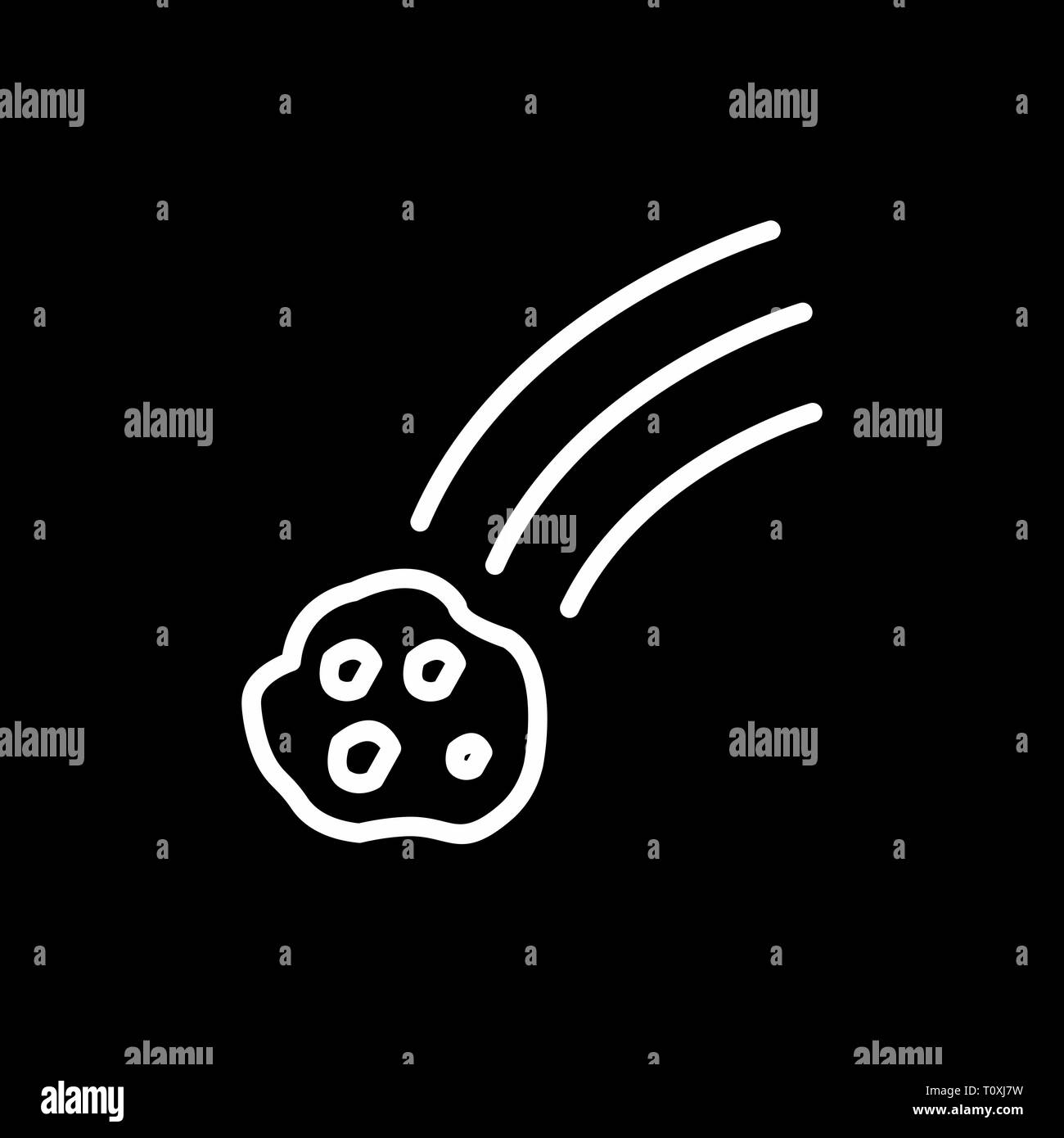 Illustration Falling Meteorite Icon Stock Photo - Alamy