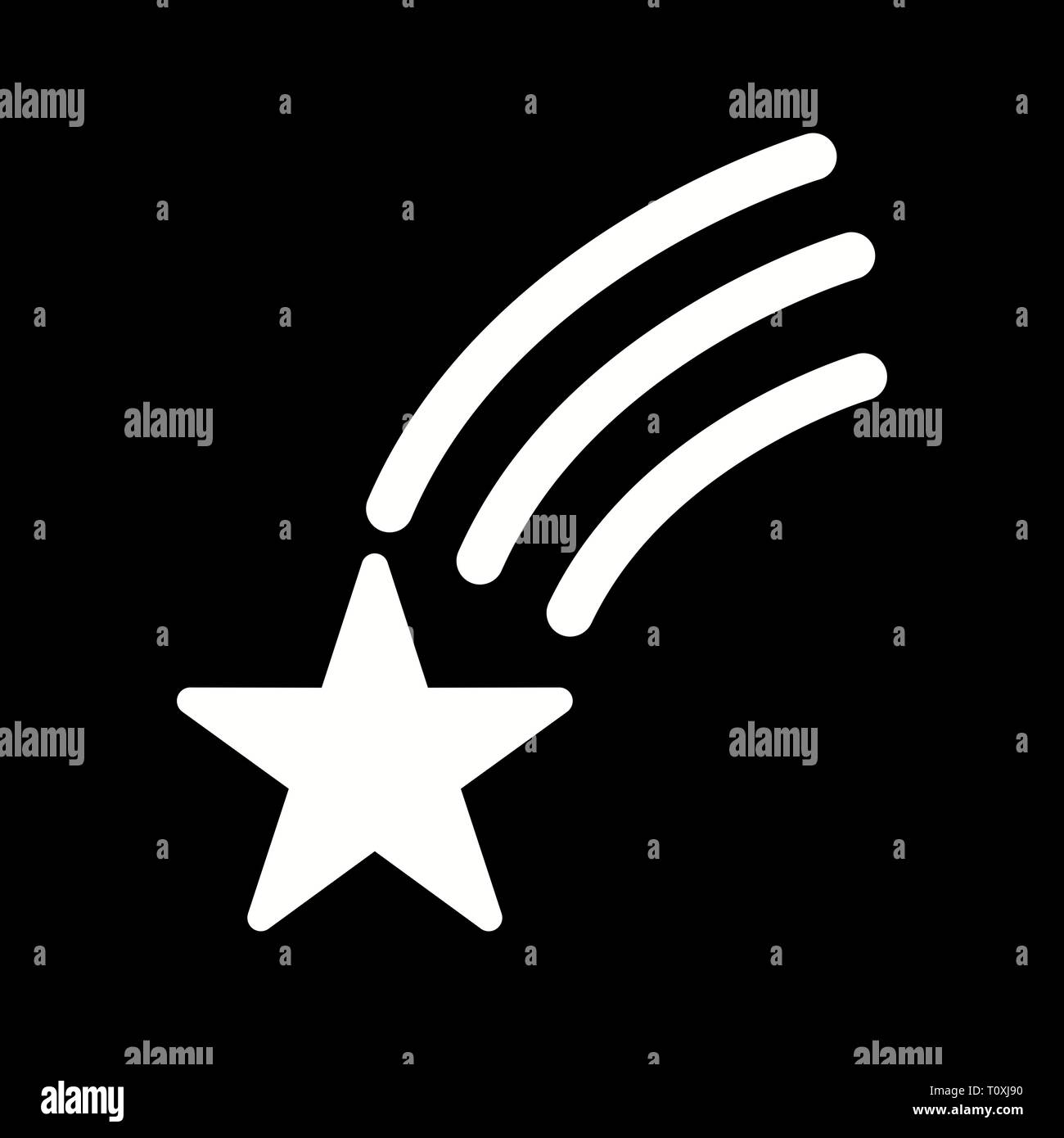 Illustration Falling Star Icon Stock Photo - Alamy