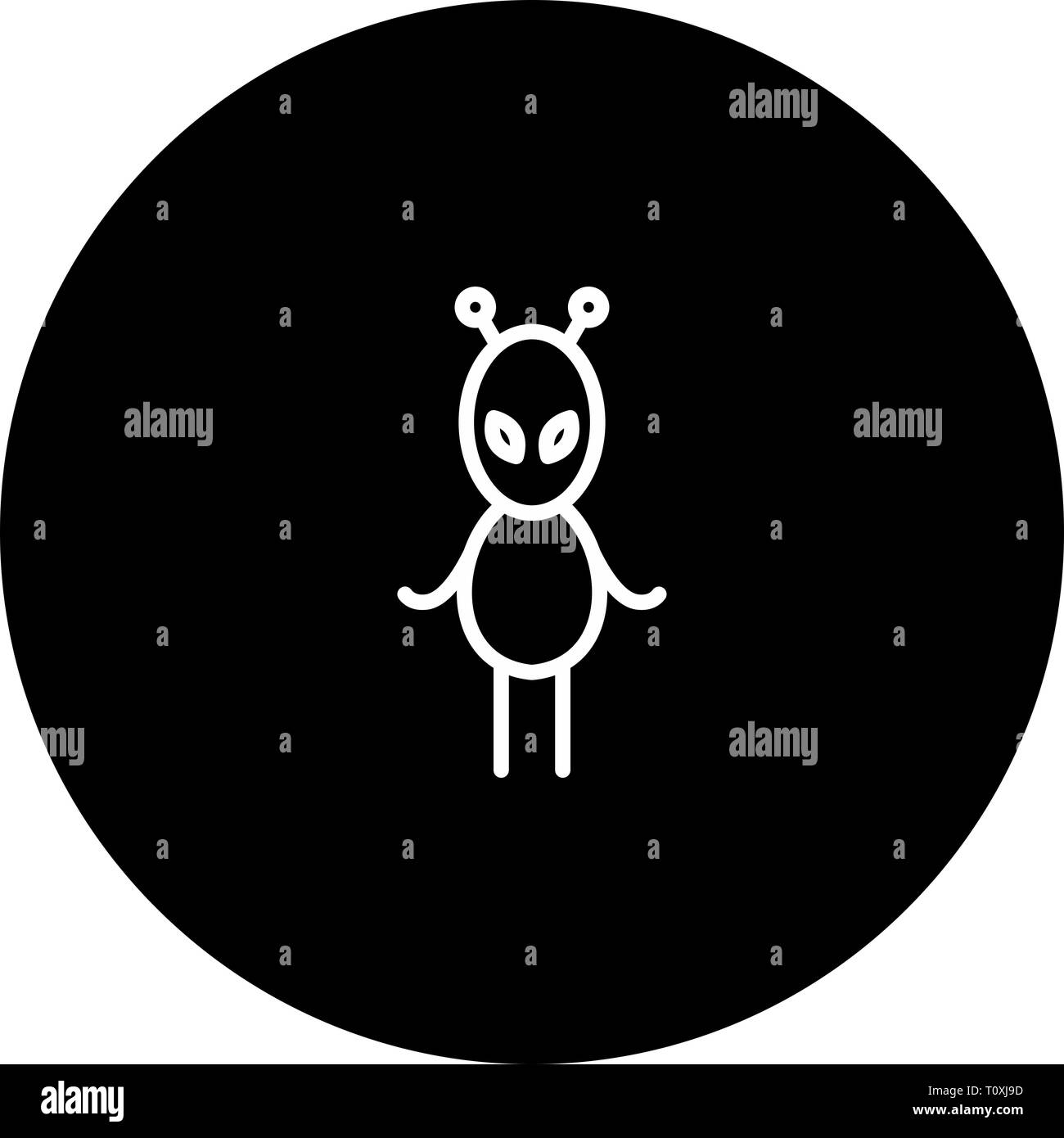 Illustration Alien Icon Stock Photo - Alamy