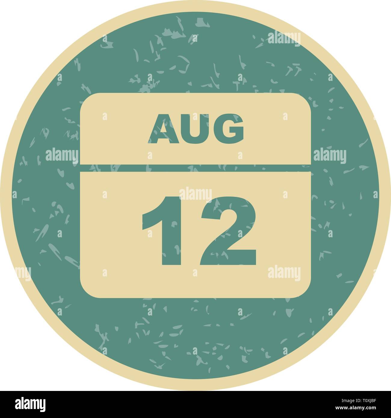 August 12th Date on a Single Day Calendar Stock Photo - Alamy