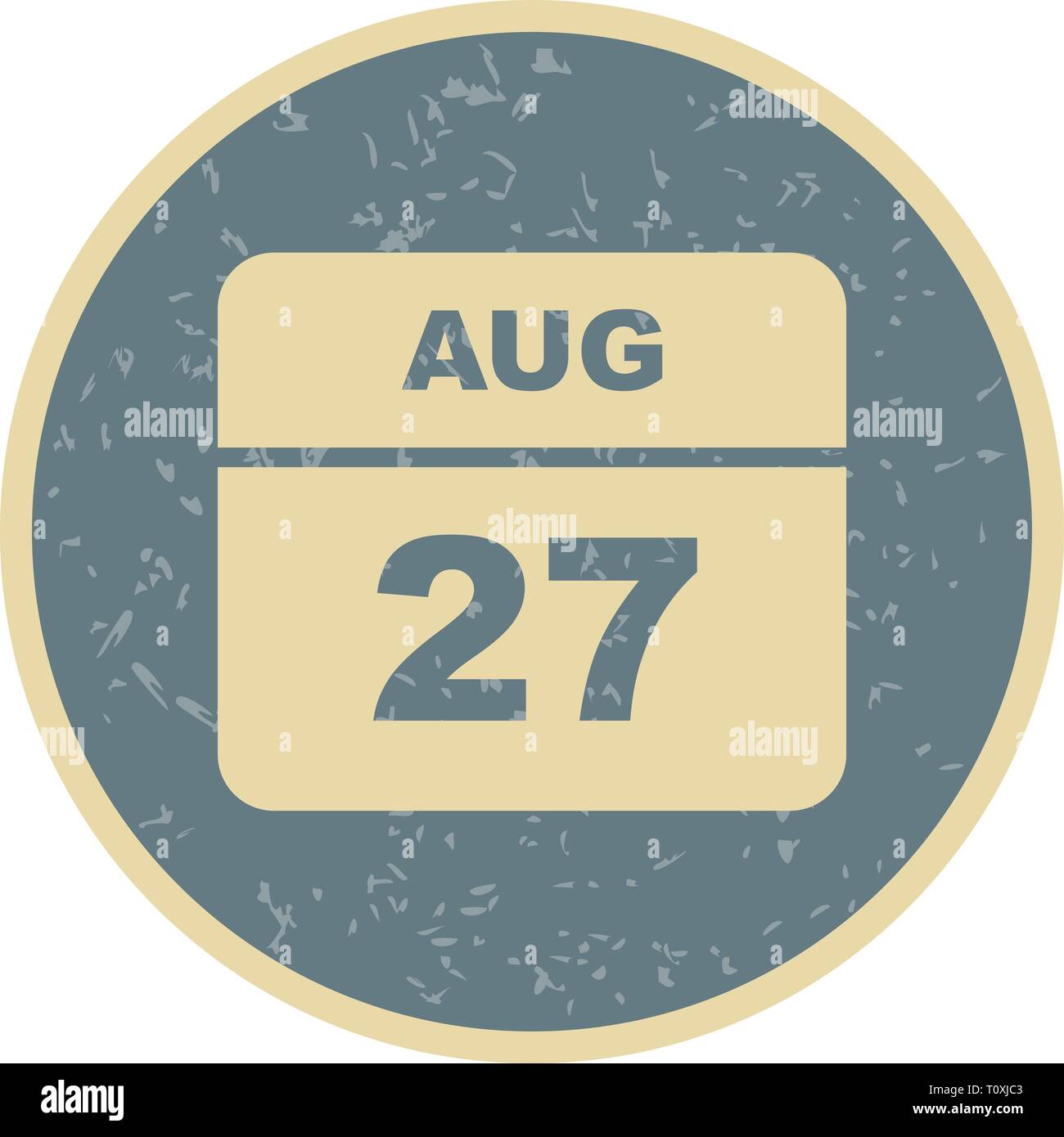 August 27th Date on a Single Day Calendar Stock Photo - Alamy