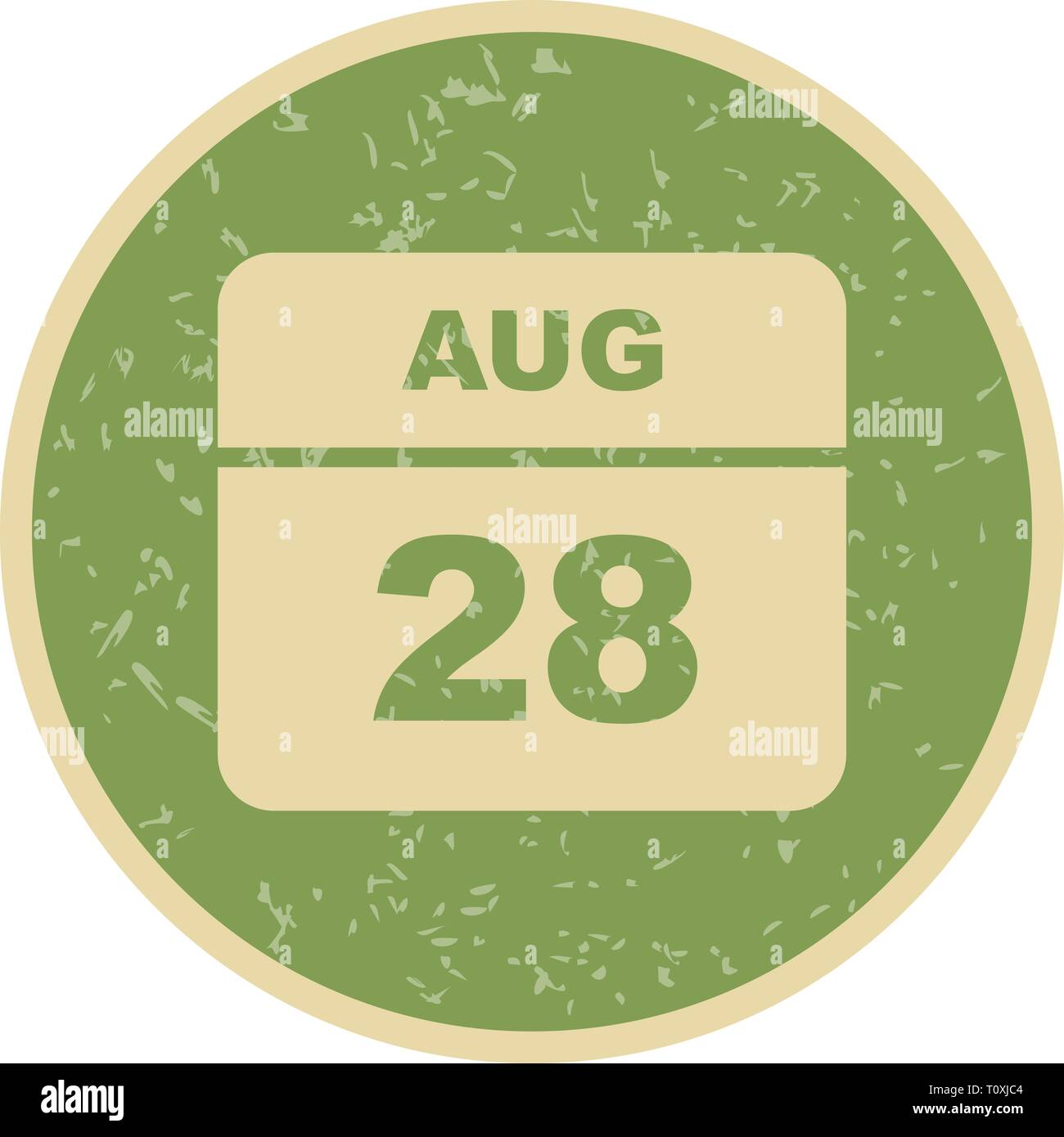 August 28th Date on a Single Day Calendar Stock Photo - Alamy