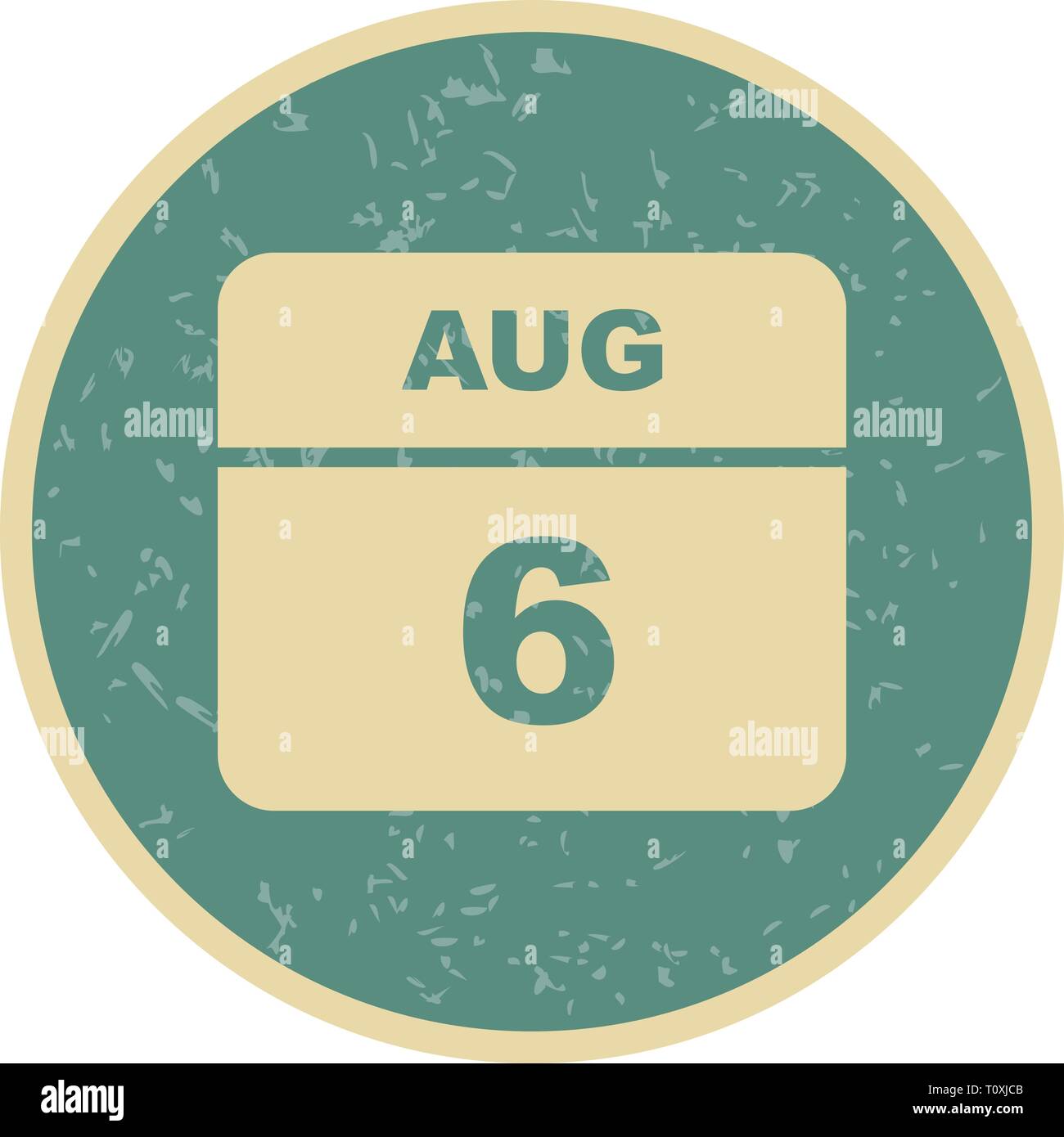 August 6th Date on a Single Day Calendar Stock Photo - Alamy