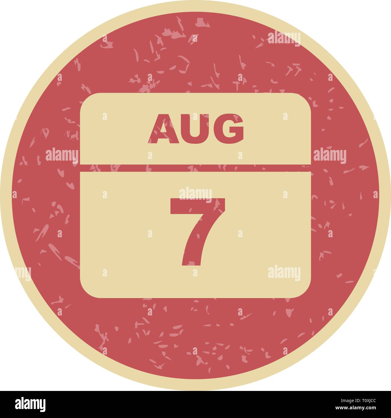 August 7th Date on a Single Day Calendar Stock Photo - Alamy
