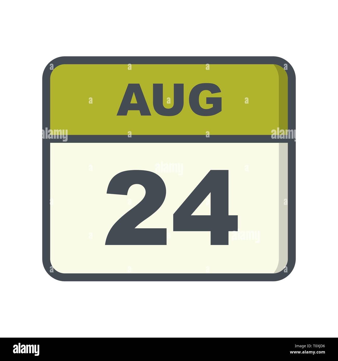 August 24th Date on a Single Day Calendar Stock Photo - Alamy