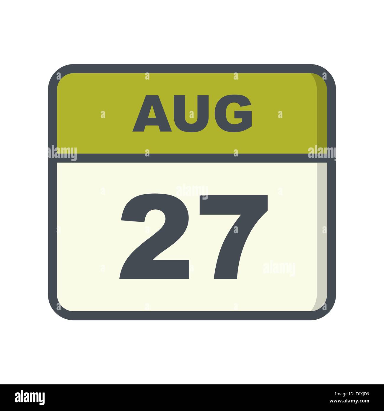 August 27th Date on a Single Day Calendar Stock Photo - Alamy