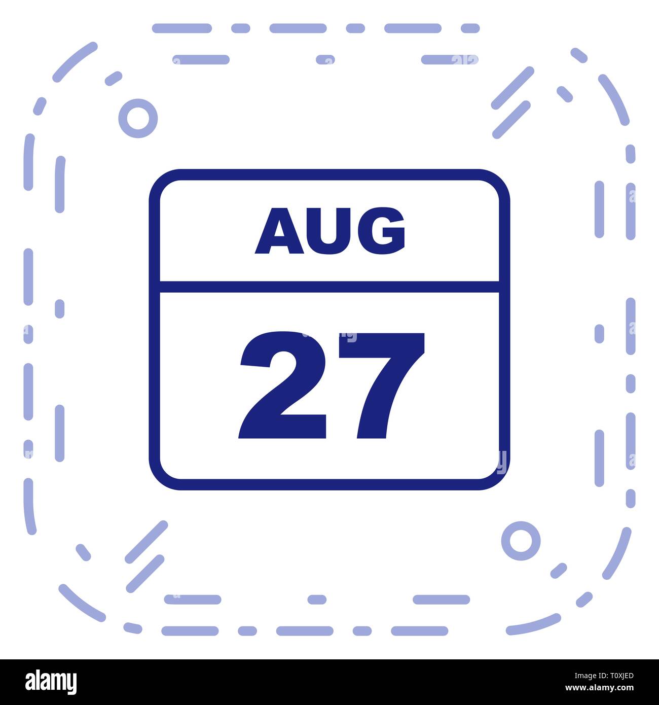 August 27th Date on a Single Day Calendar Stock Photo - Alamy