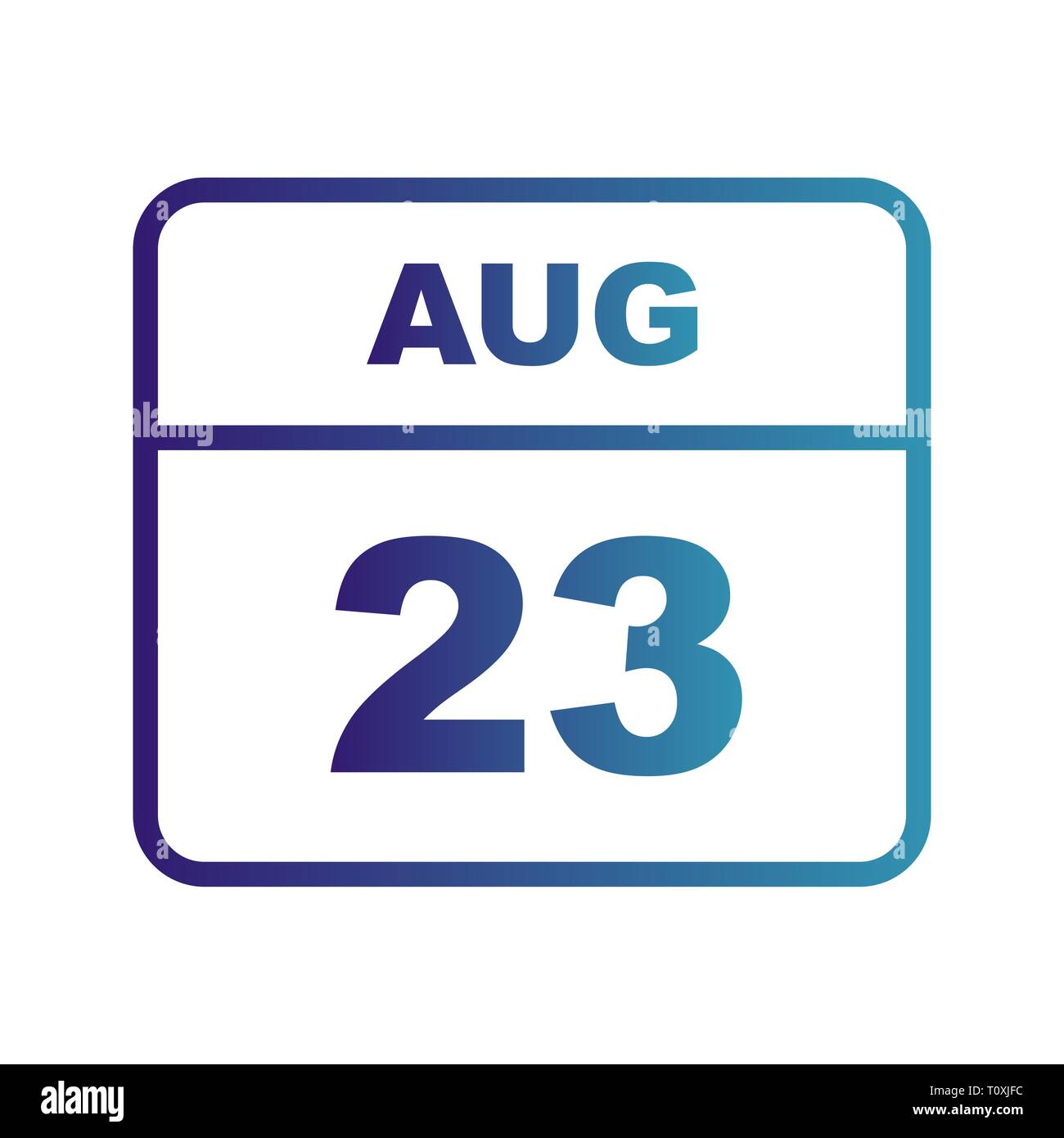 August 23 calendar sign on hi-res stock photography and images - Alamy