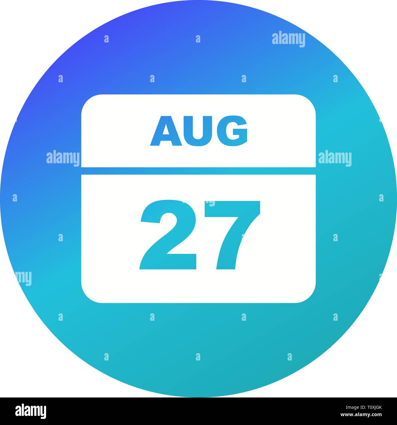 August 27th Date on a Single Day Calendar Stock Photo - Alamy