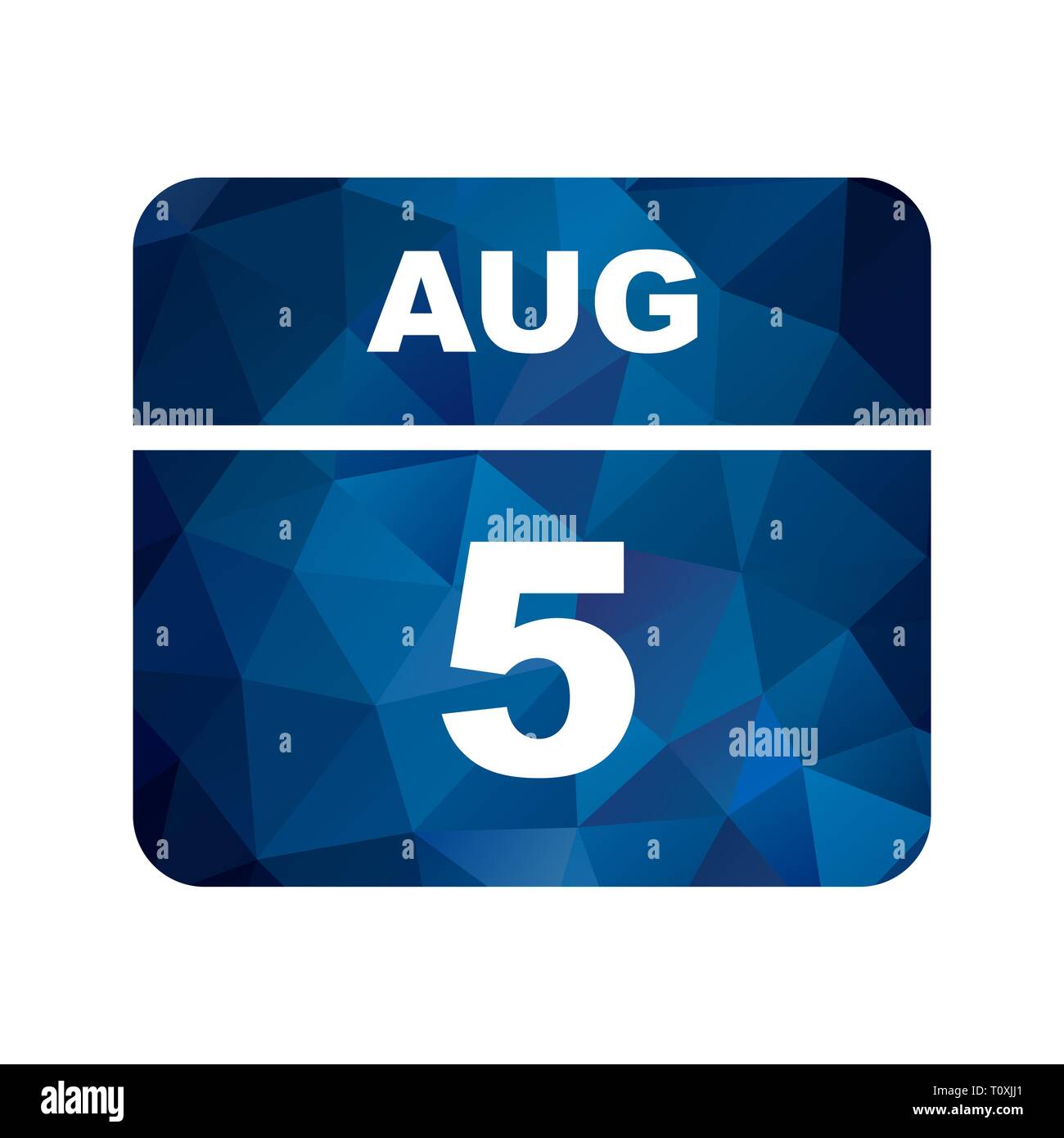 August 5th Date on a Single Day Calendar Stock Photo - Alamy
