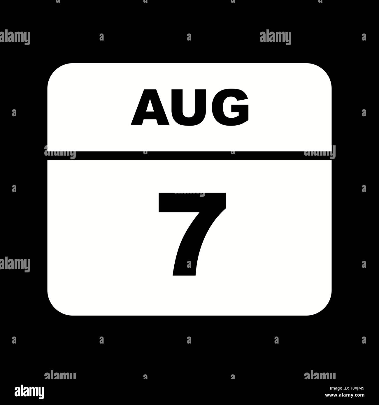 Calendar date august 7 hi-res stock photography and images - Alamy