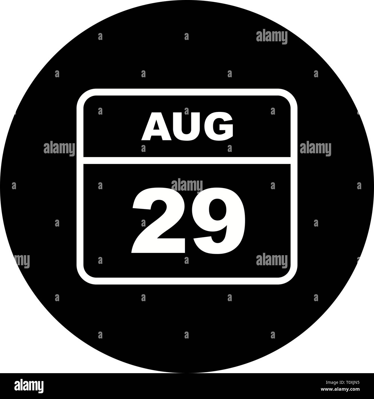 Calendar day 29 Black and White Stock Photos & Images - Alamy
