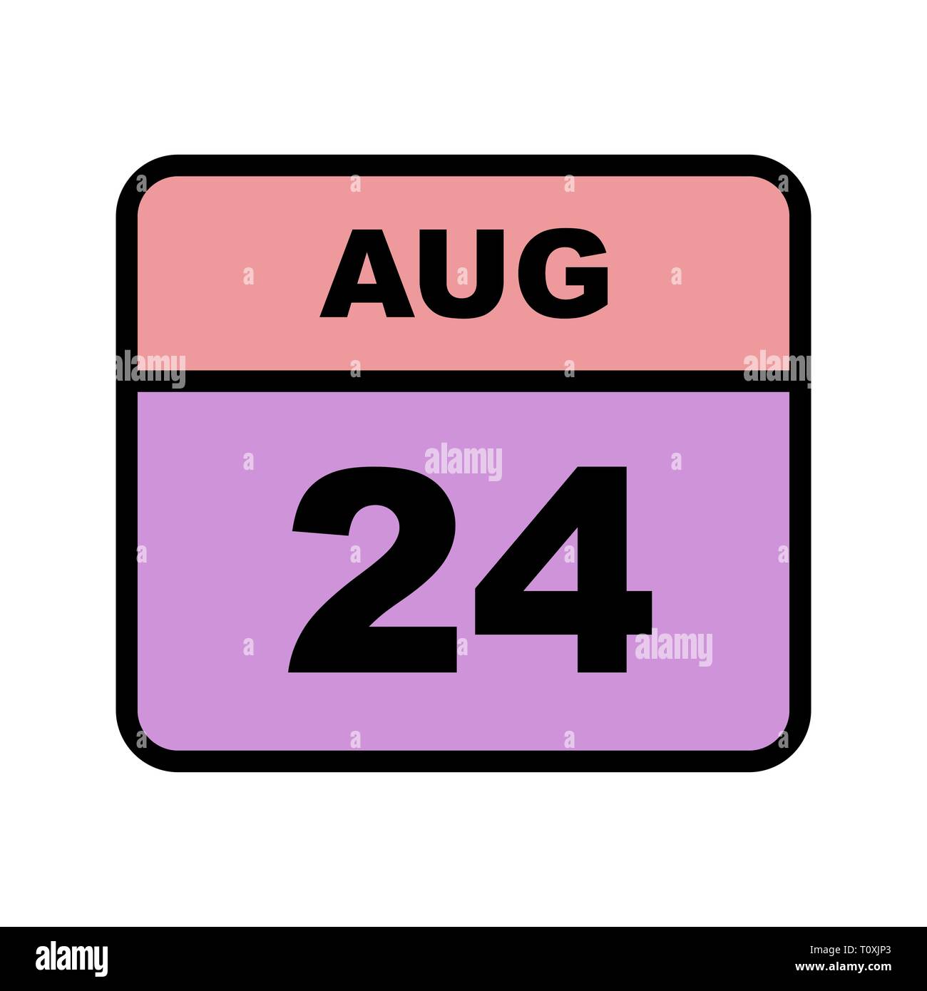 August 24th Date on a Single Day Calendar Stock Photo - Alamy