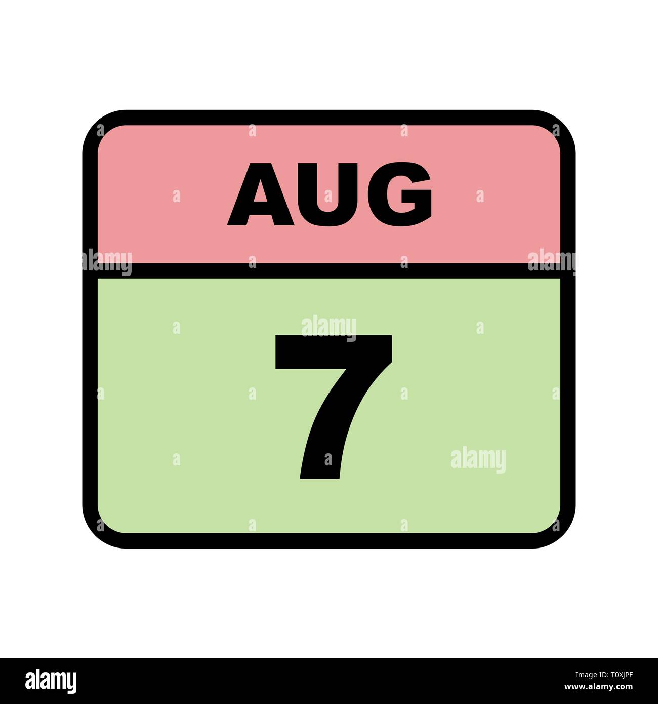 August 7th Date on a Single Day Calendar Stock Photo - Alamy