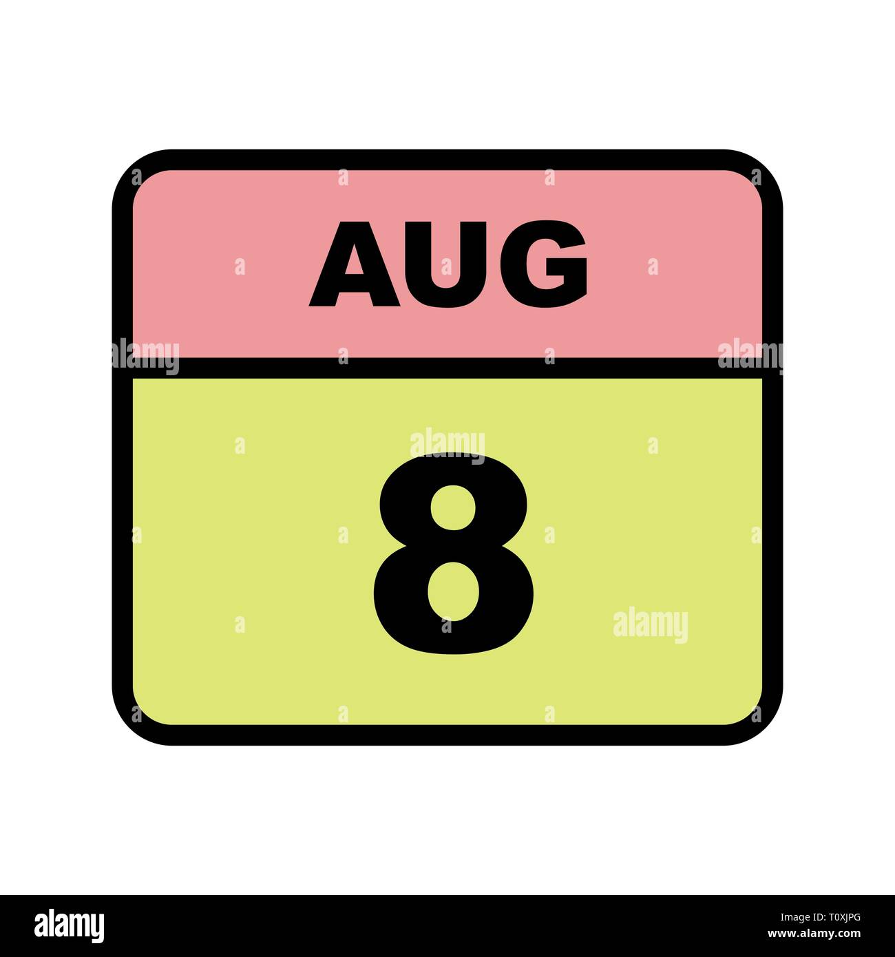 August 8th Cut Out Stock Images & Pictures - Alamy