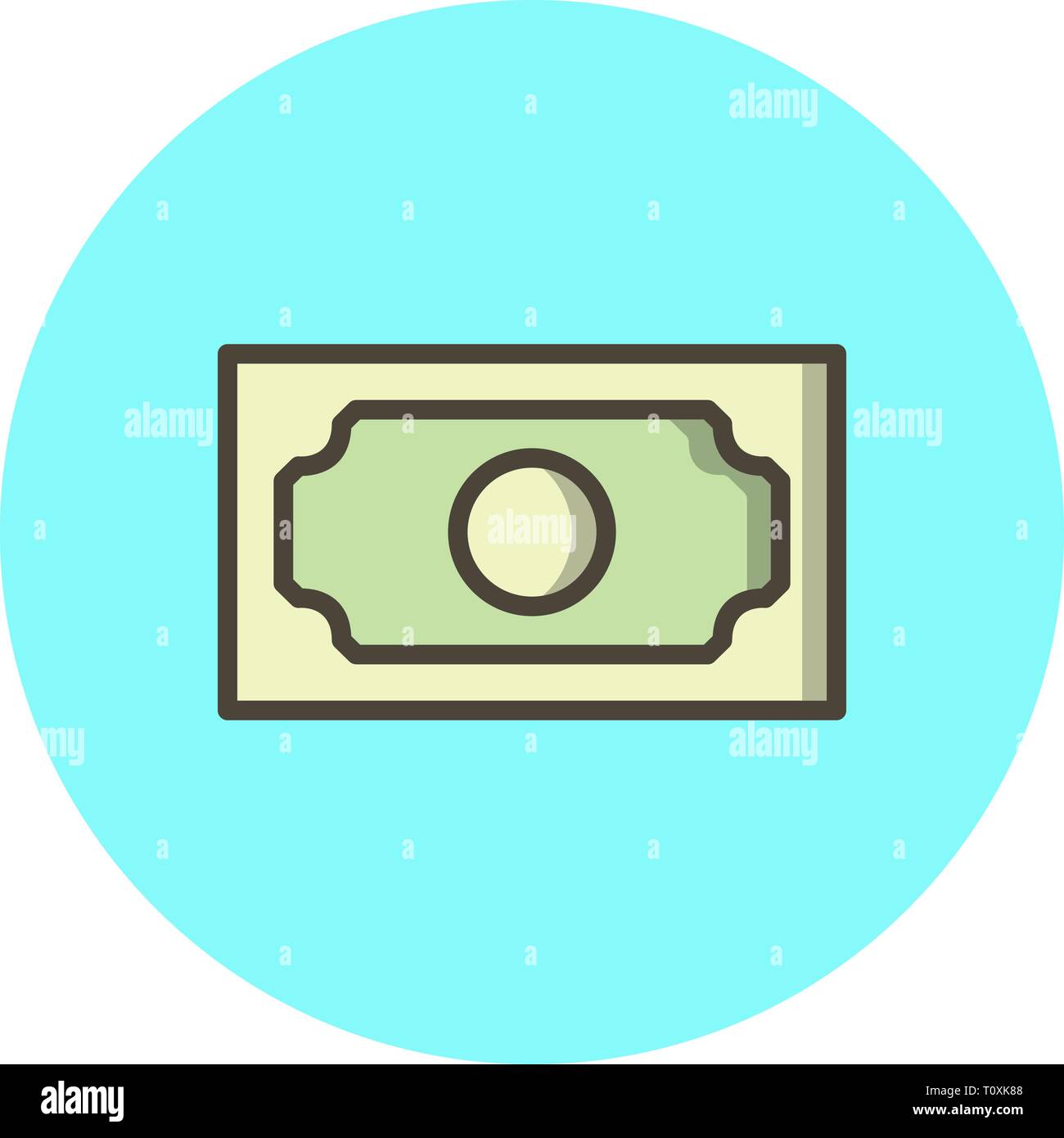 Illustration Bank note Icon Stock Photo - Alamy