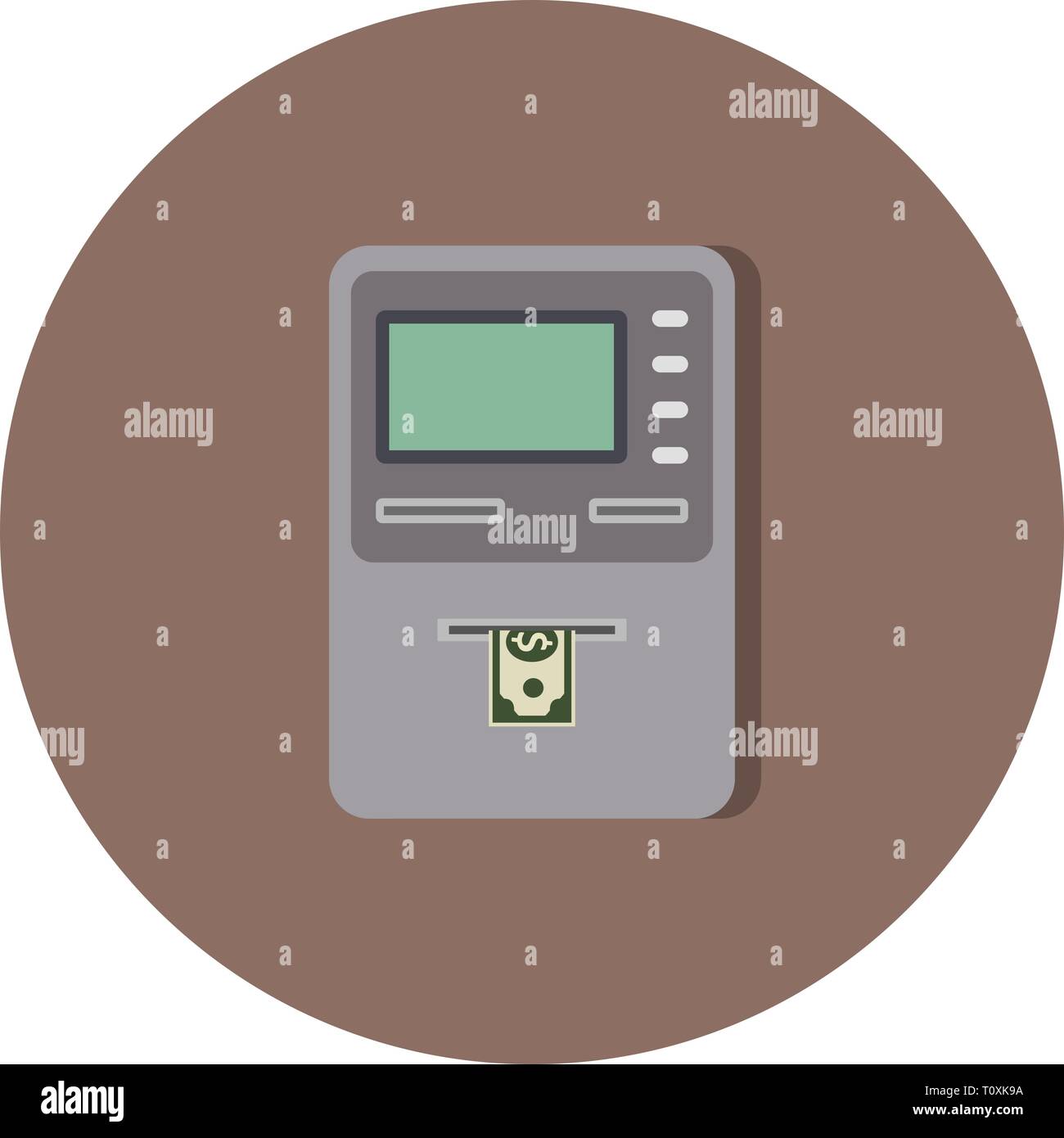 Illustration Cash withdrawal Icon Stock Photo - Alamy