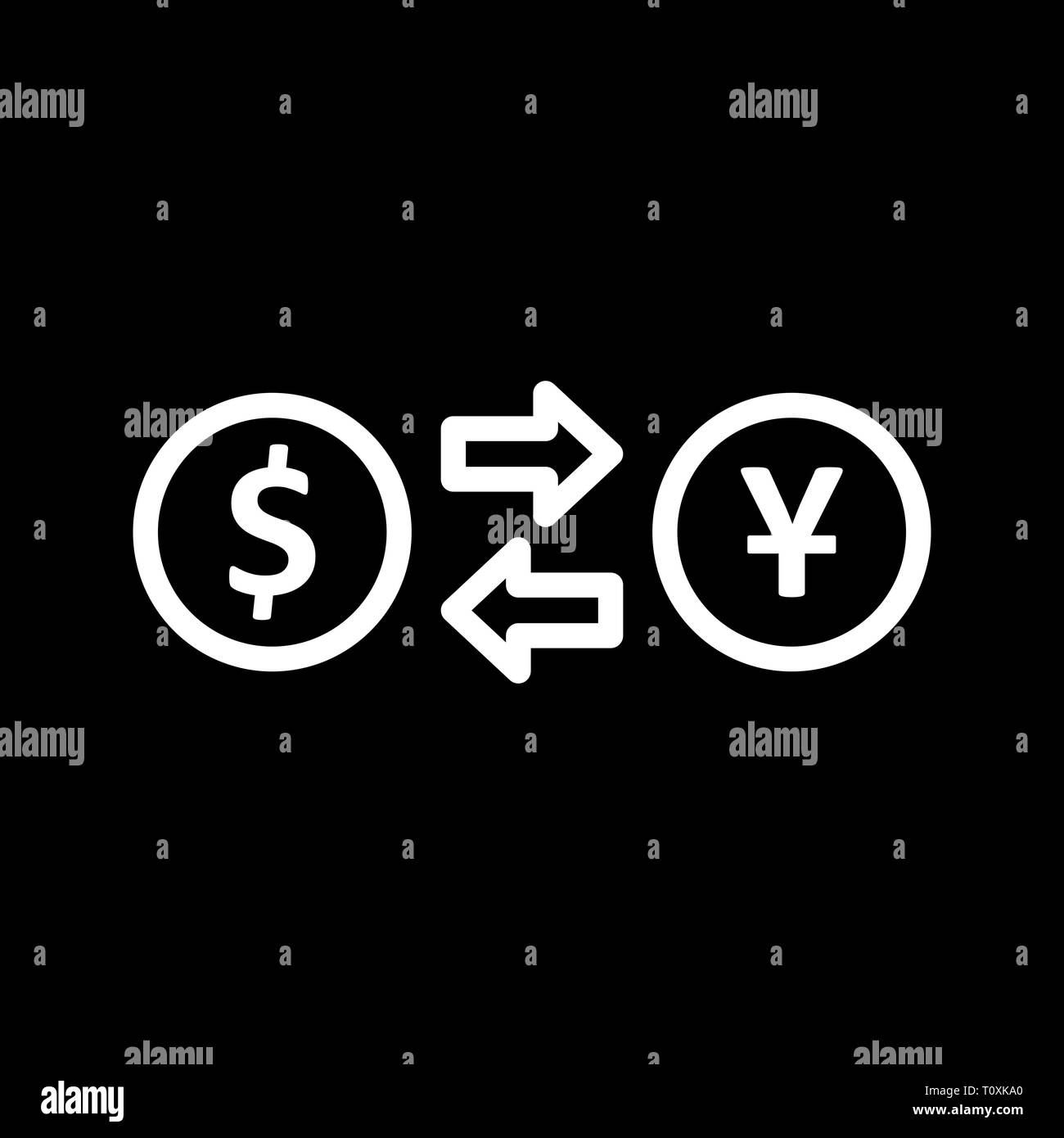 Illustration Exchange rate Icon Stock Photo - Alamy
