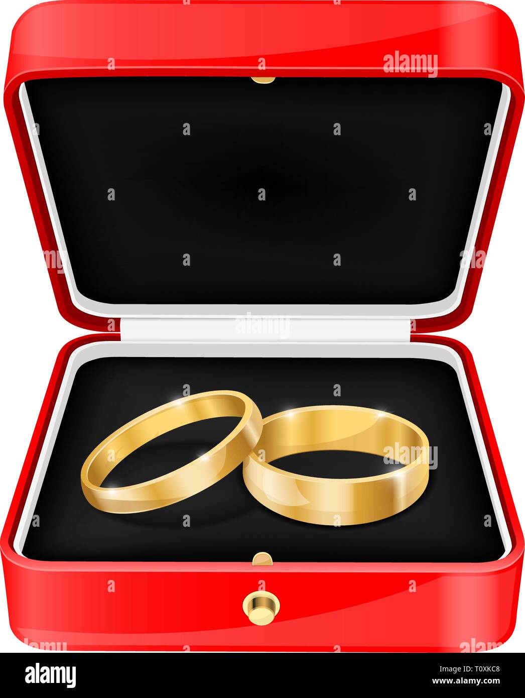 White box wedding rings Stock Vector Images - Alamy