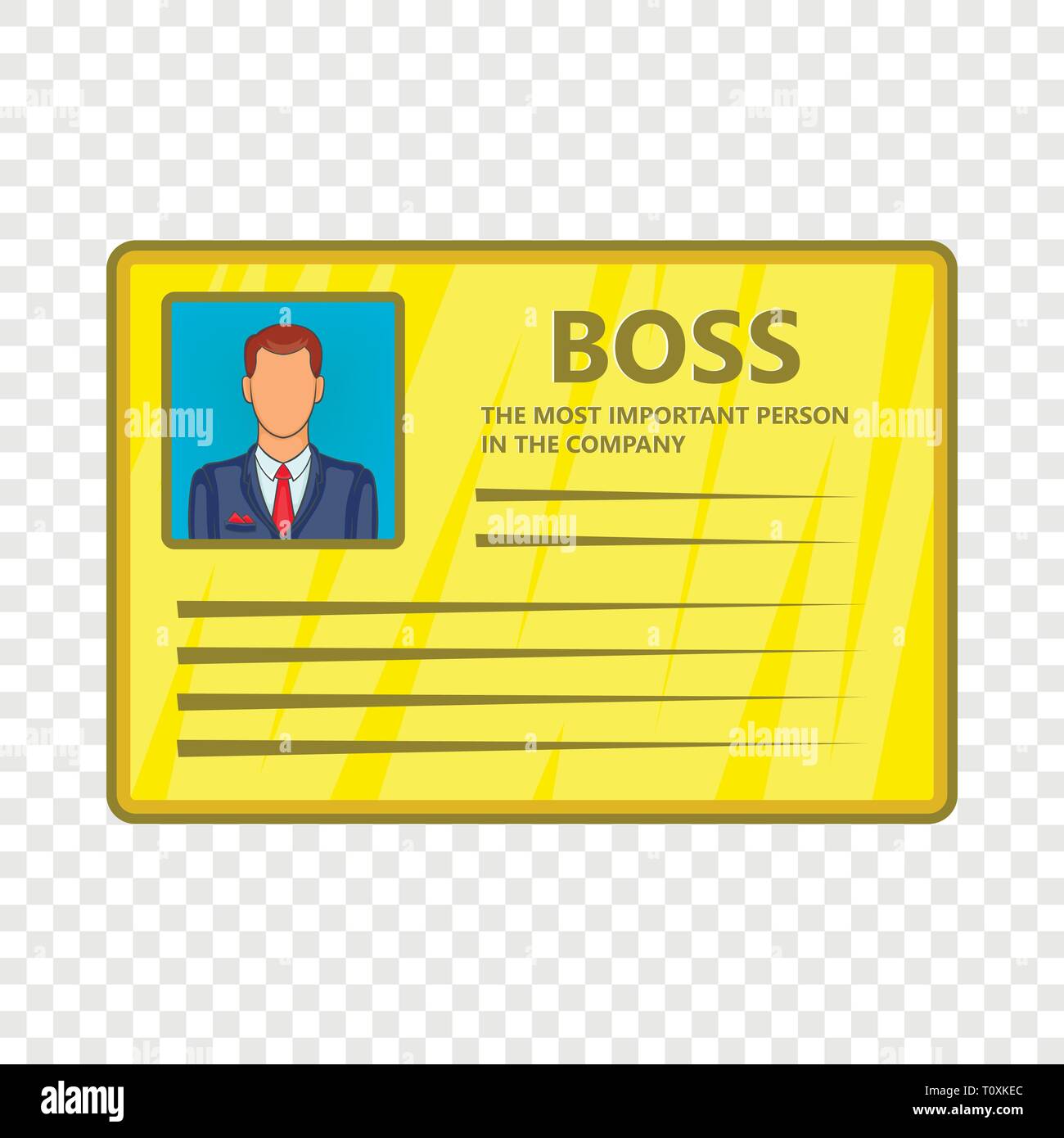Card of boss icon, cartoon style Stock Vector Image & Art - Alamy