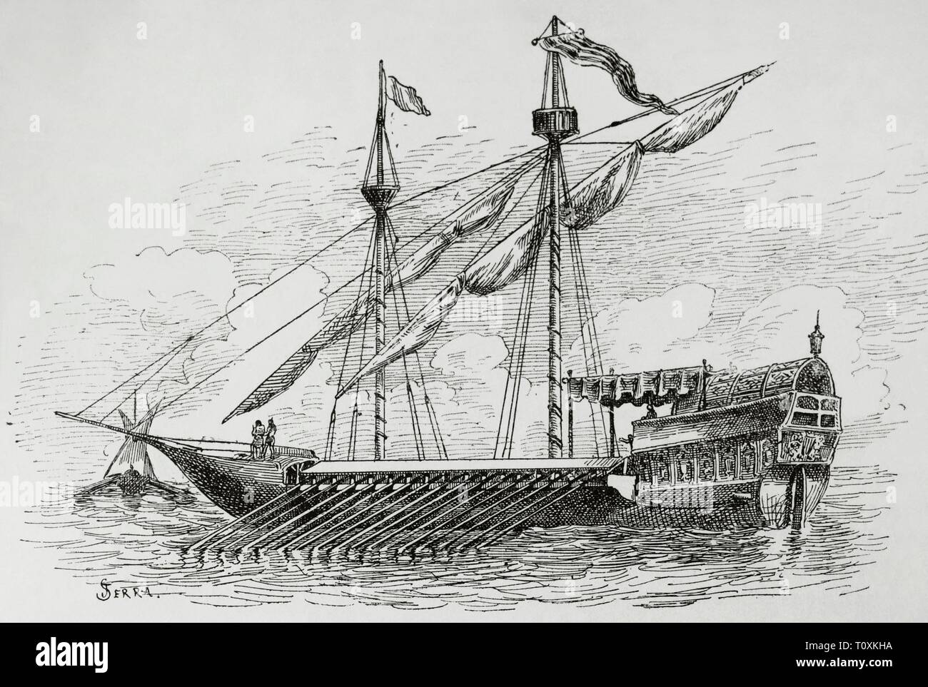 Galley ship 14th century hi-res stock photography and images - Alamy