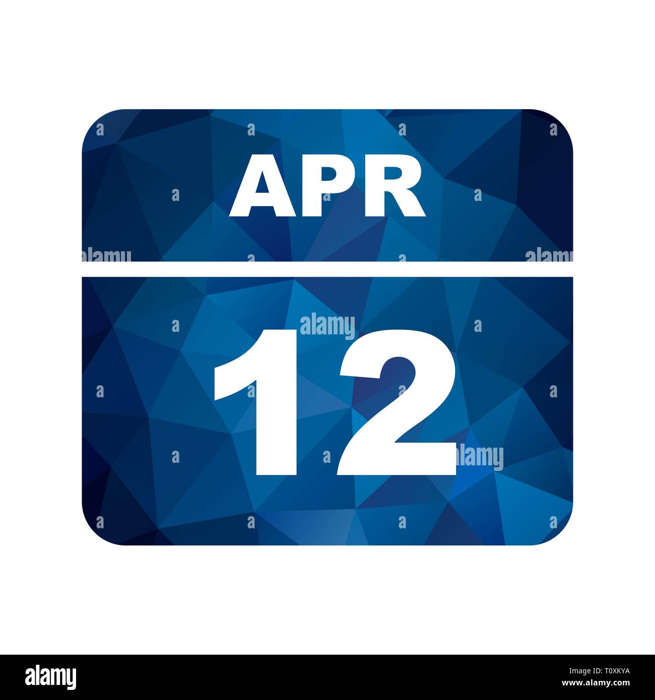 April 12th Date on a Single Day Calendar Stock Photo - Alamy