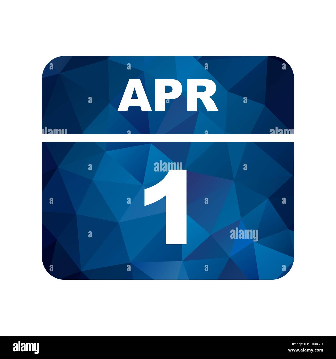 April 1st Date on a Single Day Calendar Stock Photo - Alamy