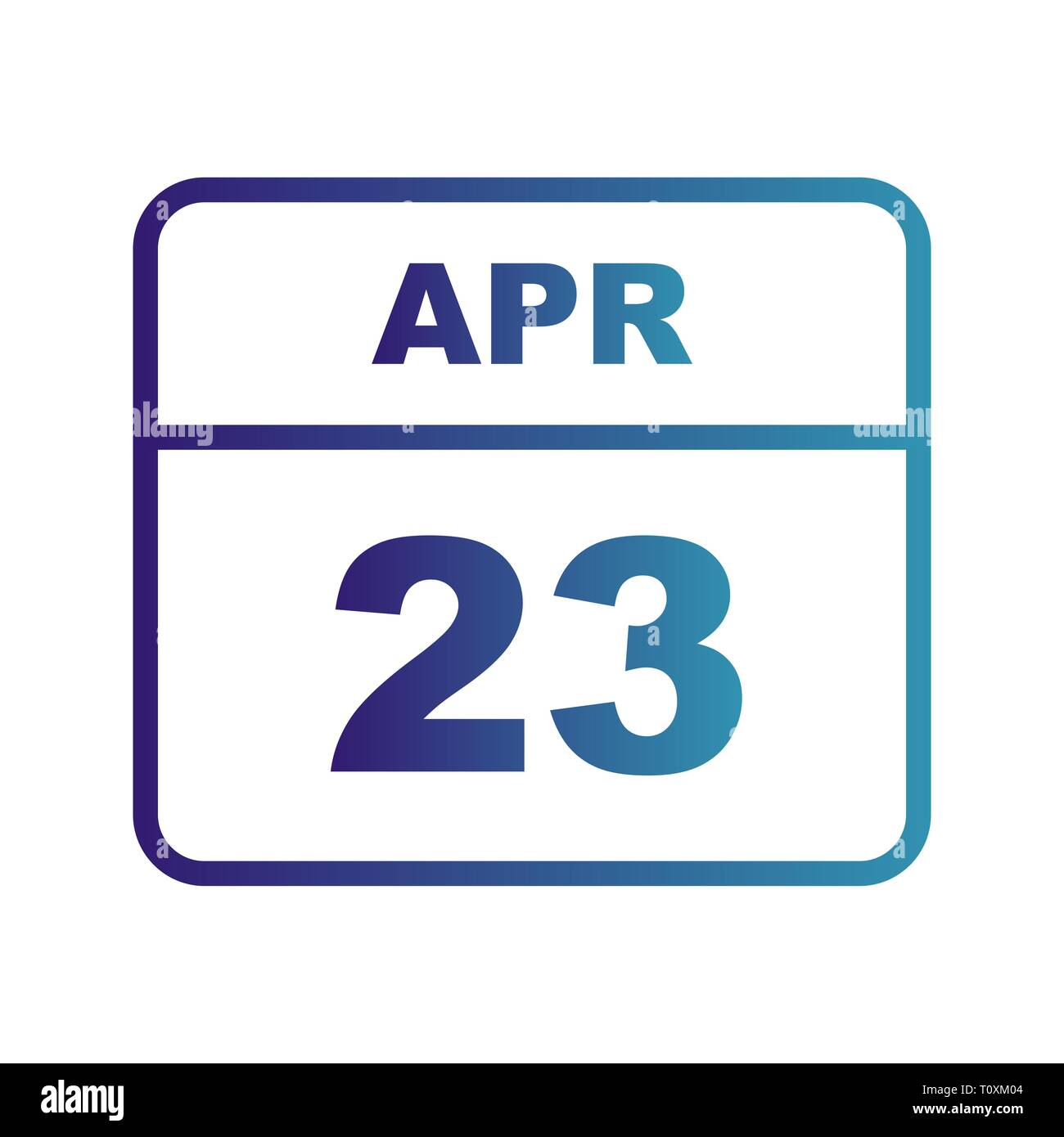 April 23rd Date on a Single Day Calendar Stock Photo - Alamy