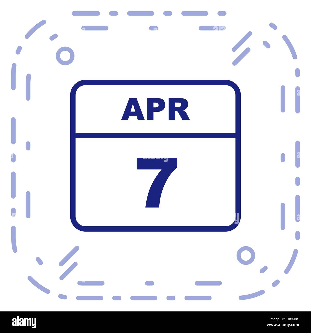 April 7th Date on a Single Day Calendar Stock Photo - Alamy