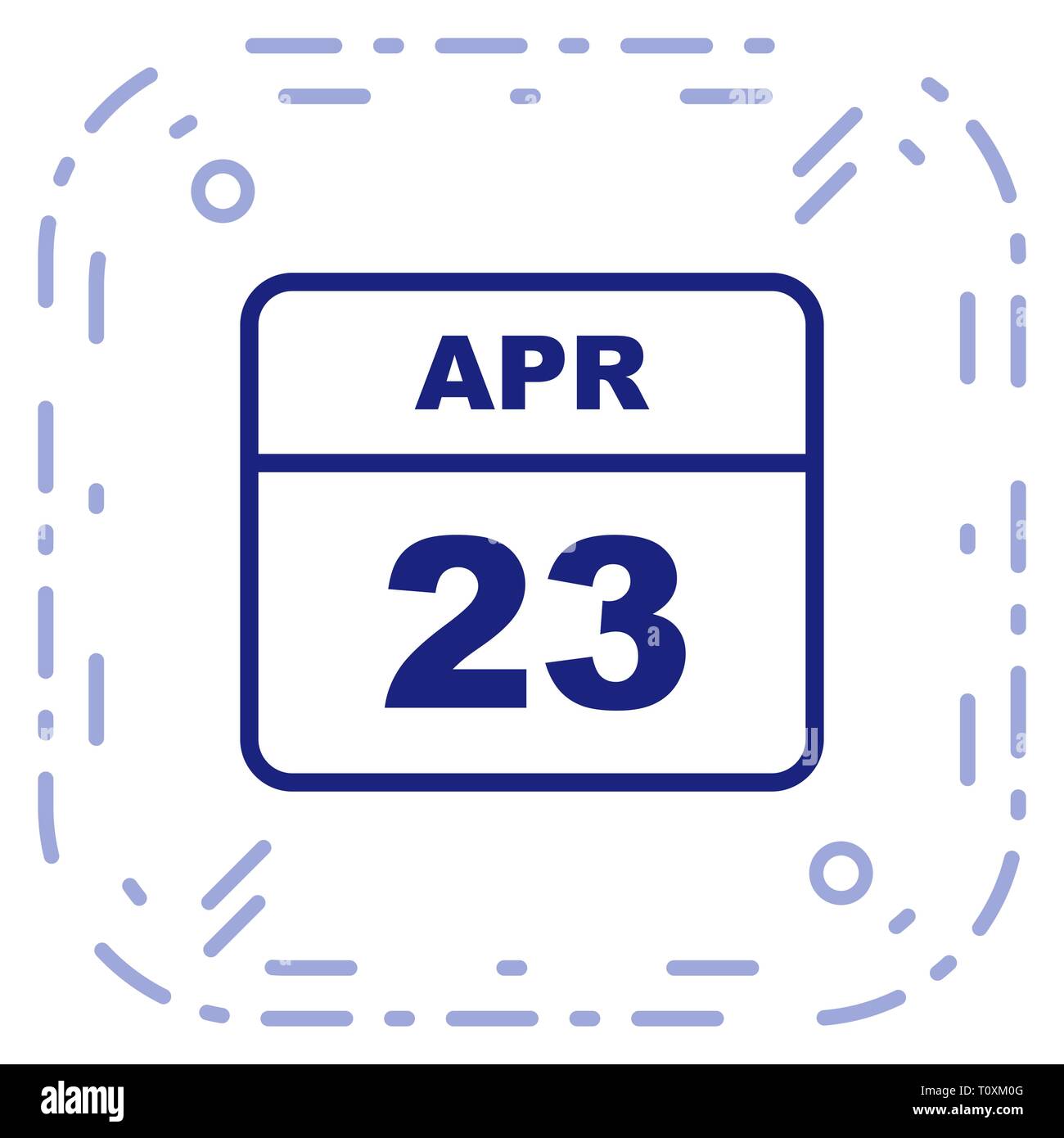 April 8 calendar icon hi-res stock photography and images - Alamy