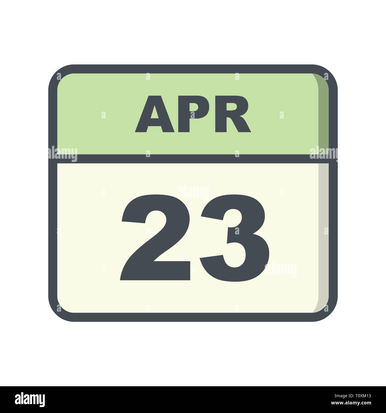 April 23rd Date on a Single Day Calendar Stock Photo - Alamy